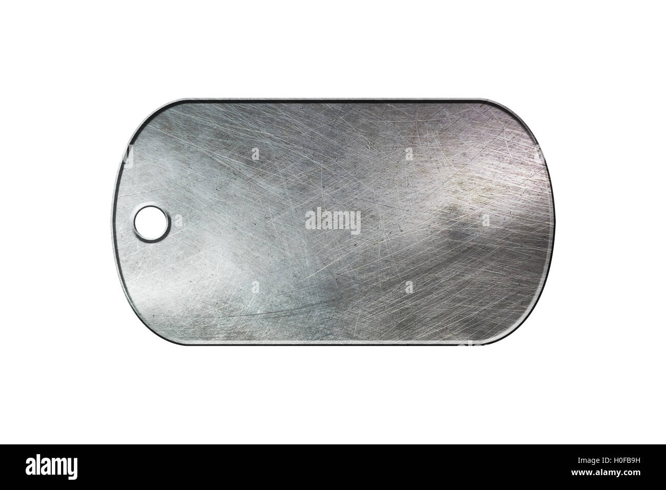 old metal dog tag on isolated white background Stock Photo - Alamy