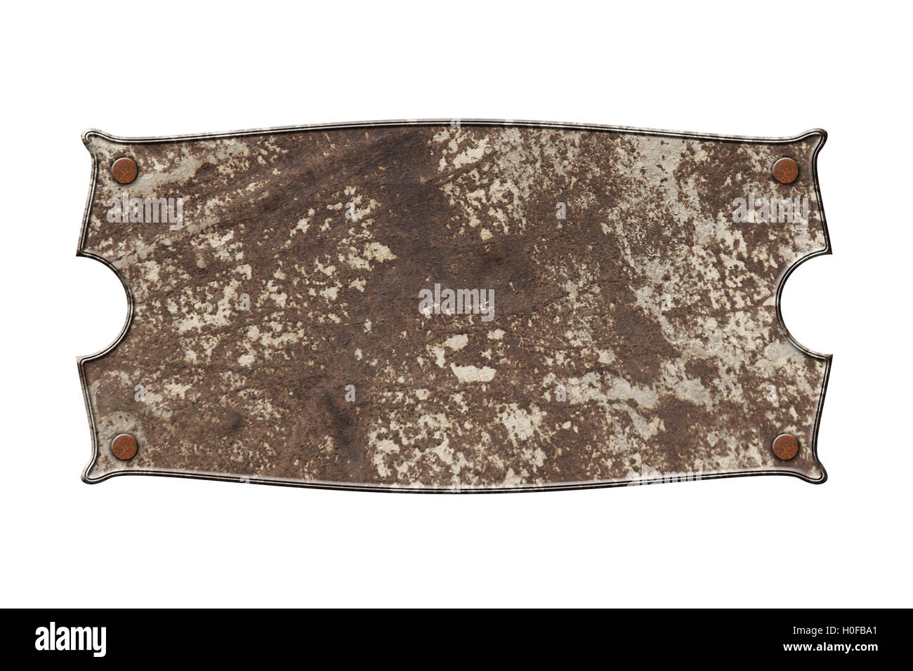 old grunge metal sign board on isolated white background Stock Photo ...