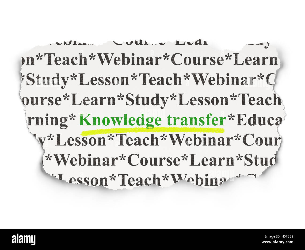 Education concept: Knowledge Transfer on Paper background Stock Photo ...