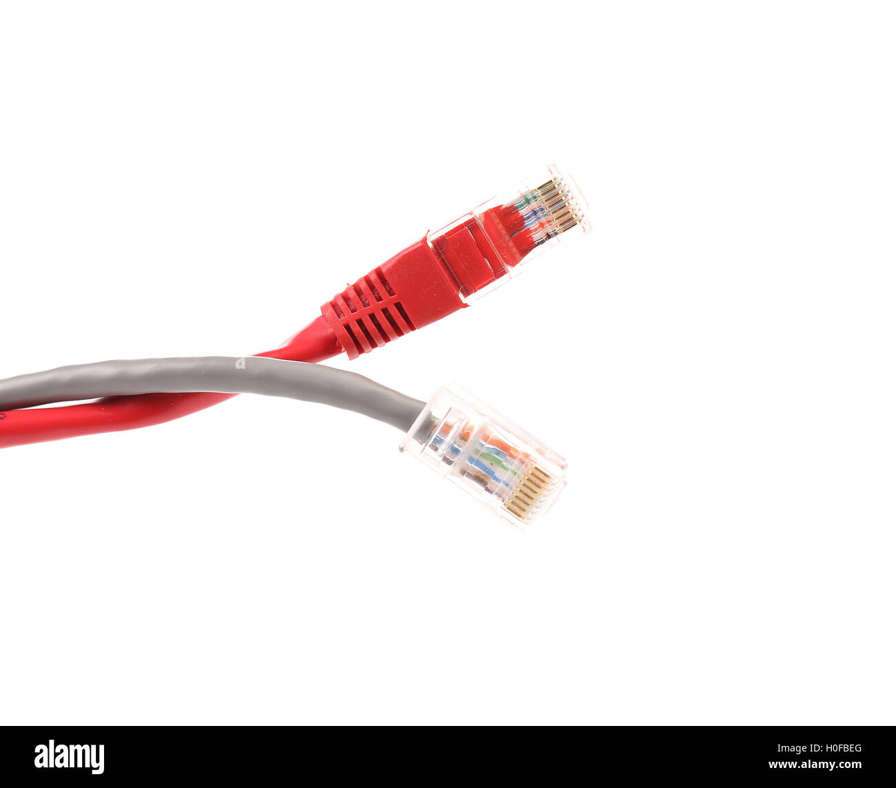 Lan cables background Cut Out Stock Images & Pictures - Alamy