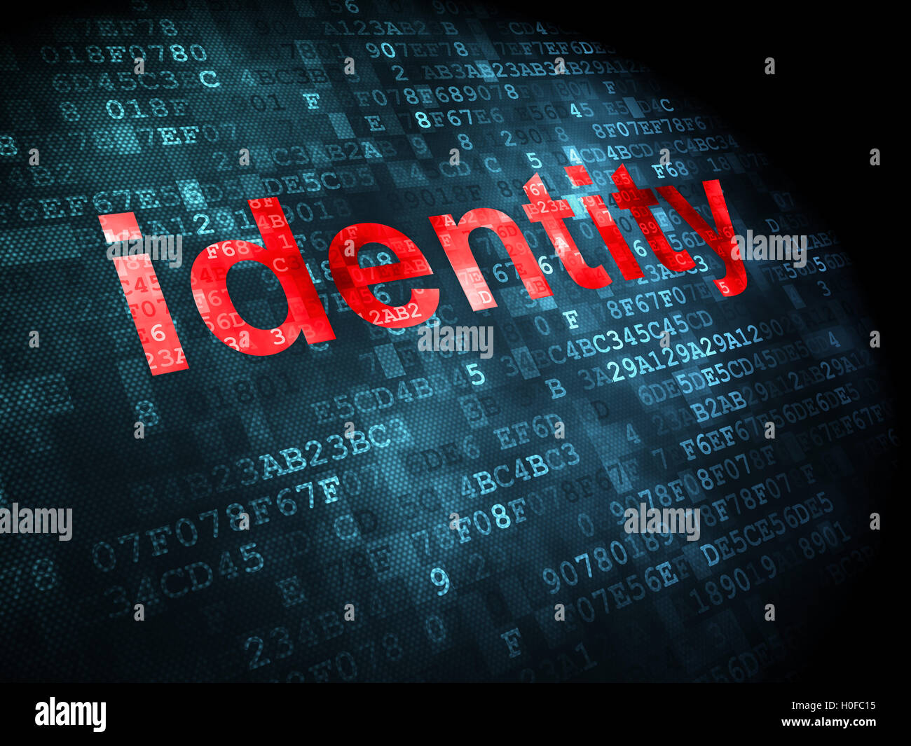 Privacy concept: Identity on digital background Stock Photo - Alamy