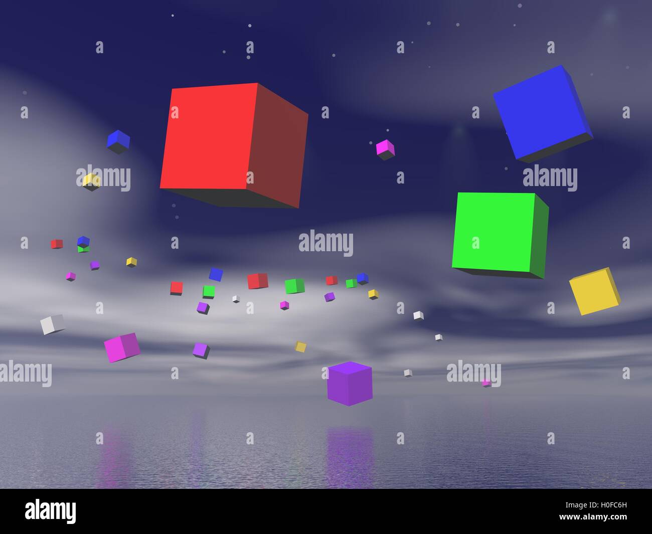 Colorful cubes - 3D render Stock Photo - Alamy Colorful cubes - 3D render Stock Photo - Alamy