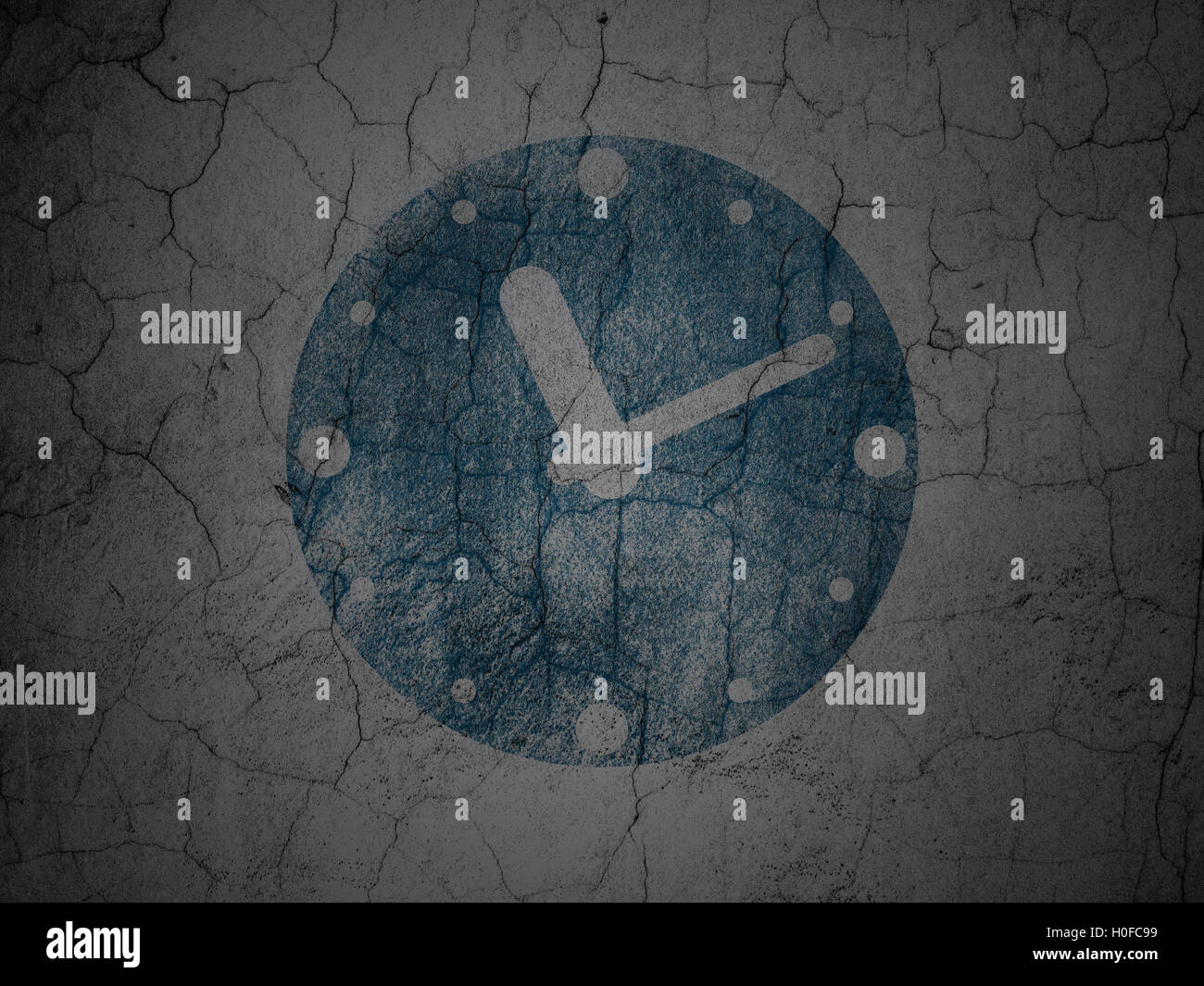 Timeline concept: Clock on grunge wall background Stock Photo - Alamy