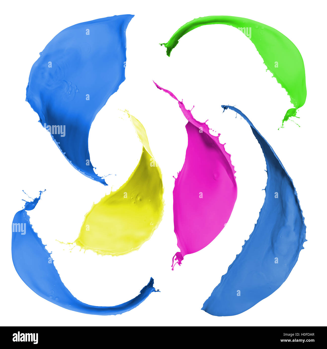 colored paint splashes Stock Photo - Alamy