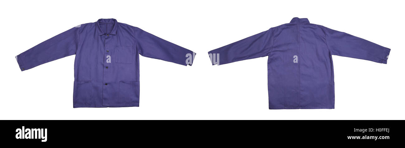 Blue coat back and front view Stock Photo - Alamy