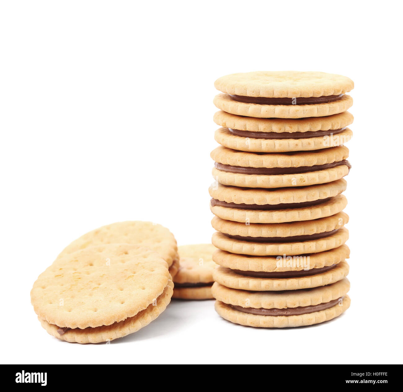 Stack of filled cookies Stock Photo - Alamy