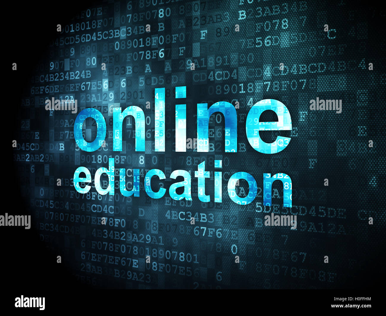 Education concept: Online Education on digital background Stock Photo ...