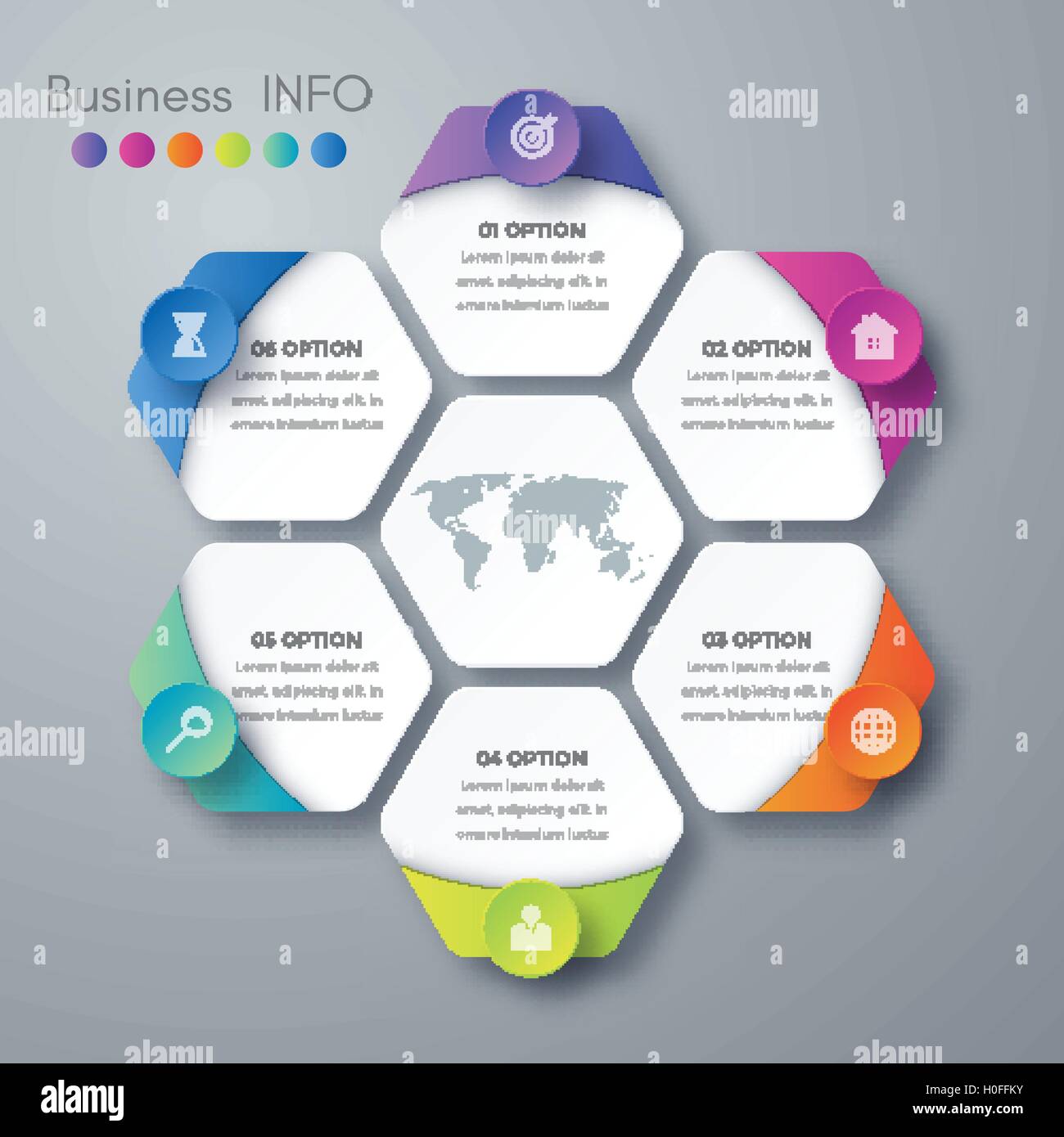 Vector illustration infographics six options Stock Vector Image & Art ...