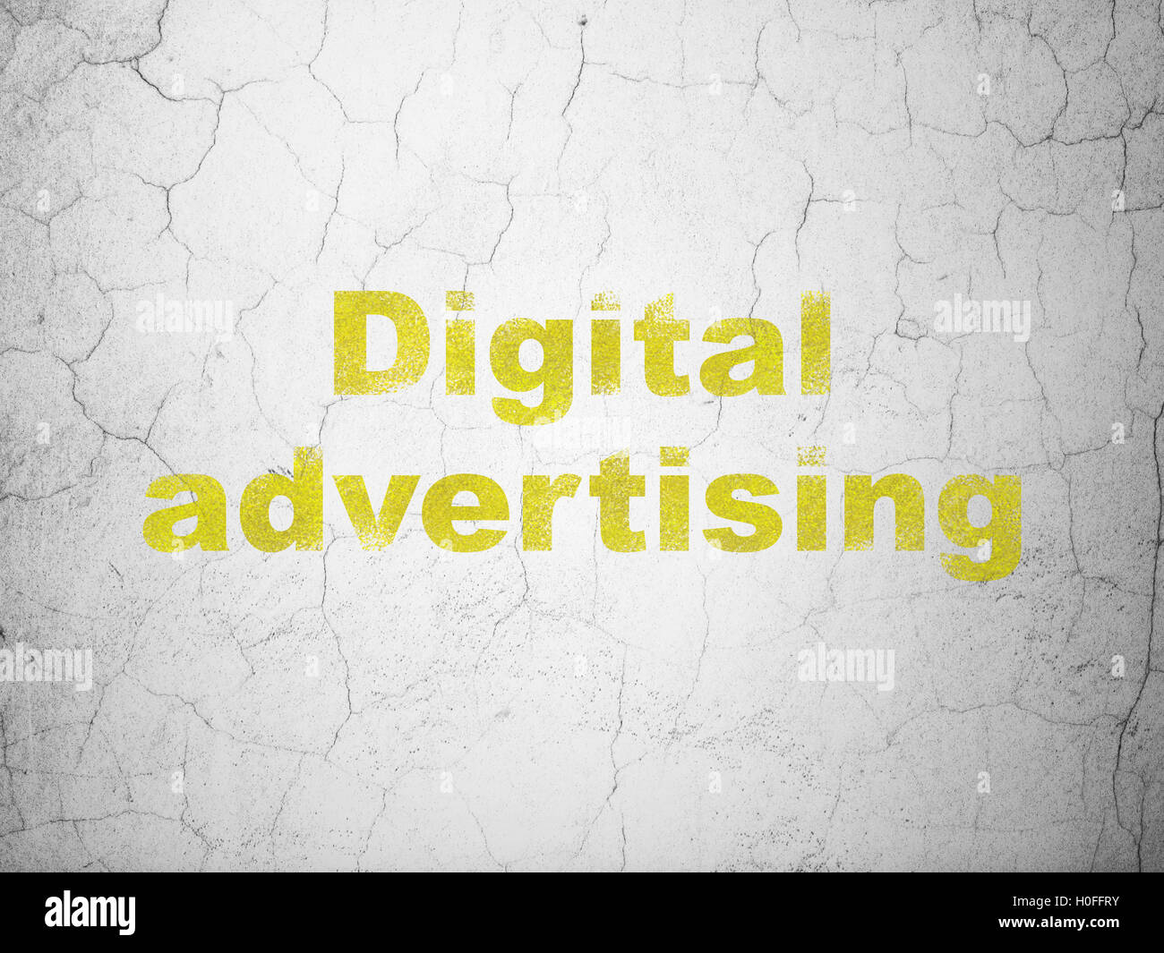 Marketing concept: Digital Advertising on wall background Stock Photo ...