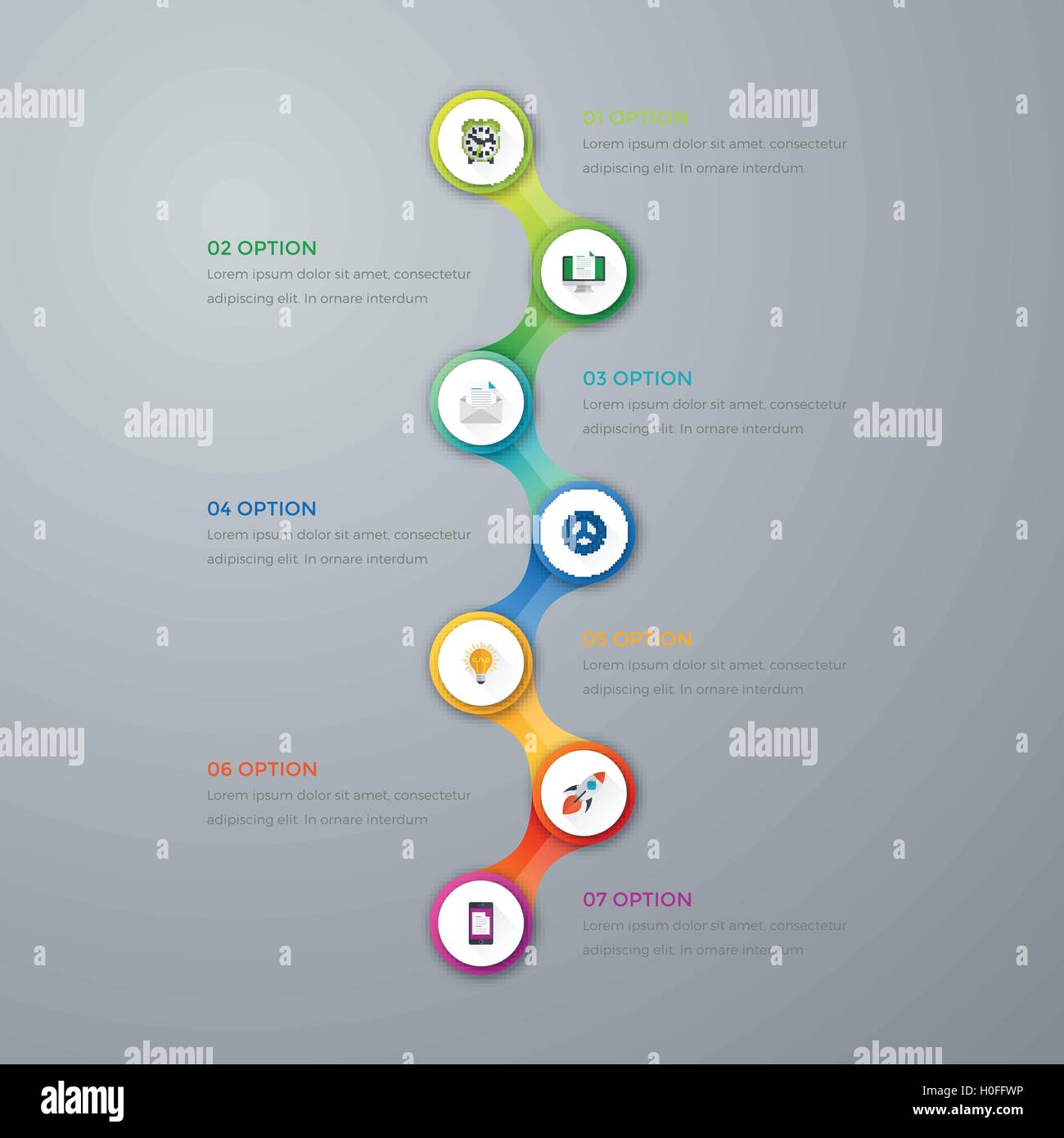 infographics timeline seven options Stock Vector Image & Art - Alamy