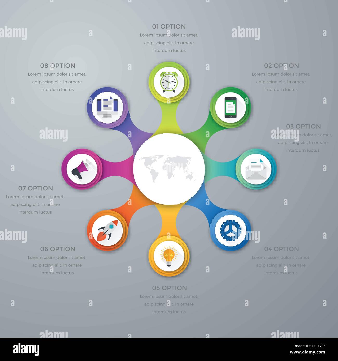 Vector illustration infographics eight options Stock Vector Image & Art ...