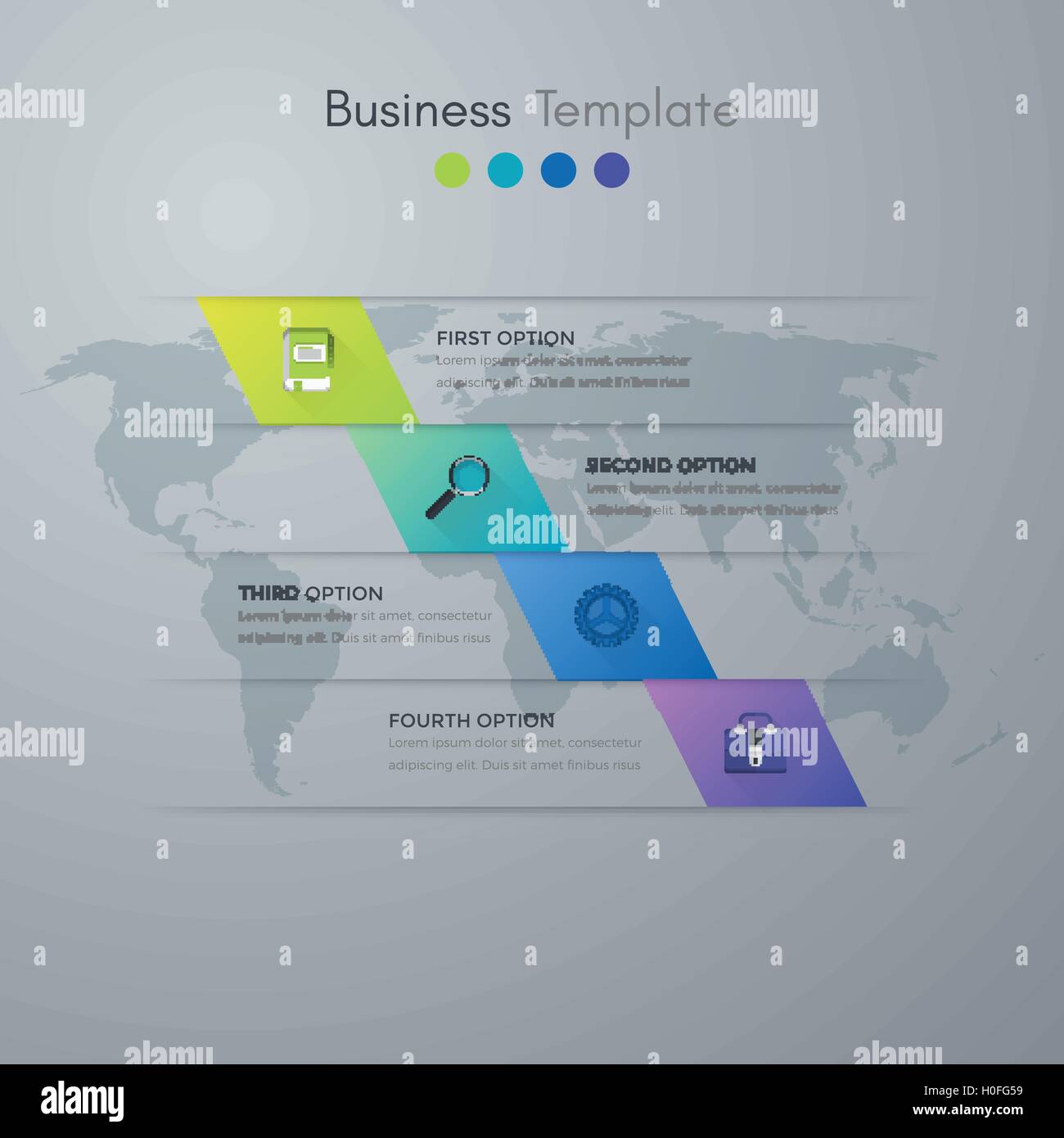 Vector illustration of four square infographics Stock Vector Image ...