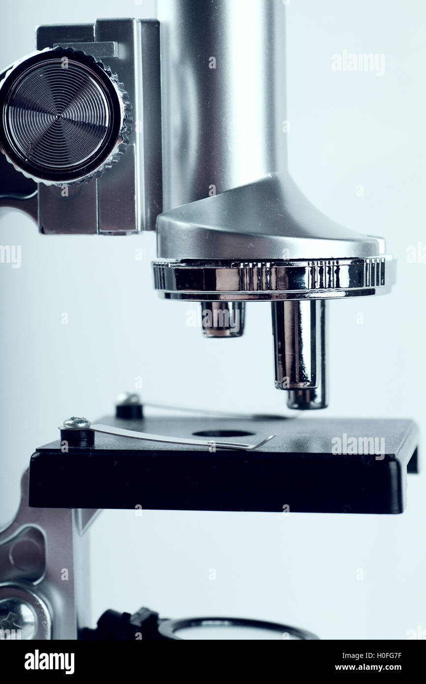 Silver microscope hi-res stock photography and images - Alamy