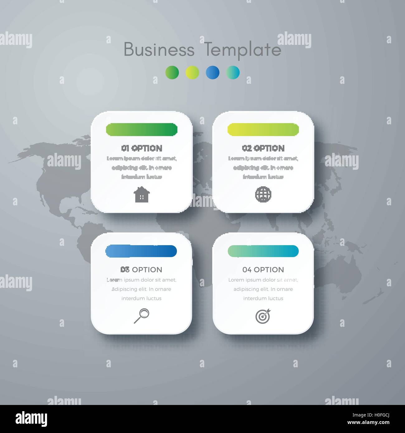 Vector illustration of four square infographics Stock Vector Image ...