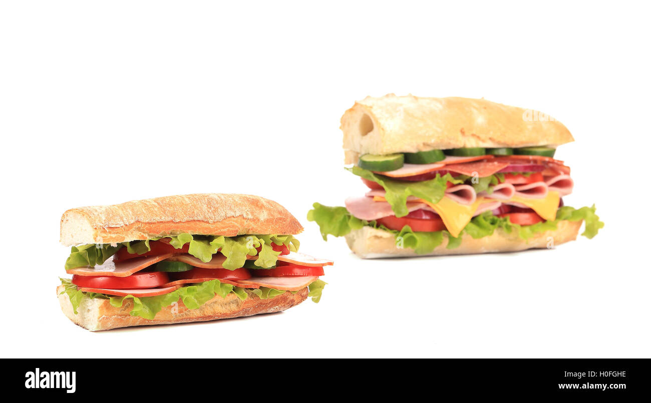 Collage of two fresh sandwiches Stock Photo - Alamy