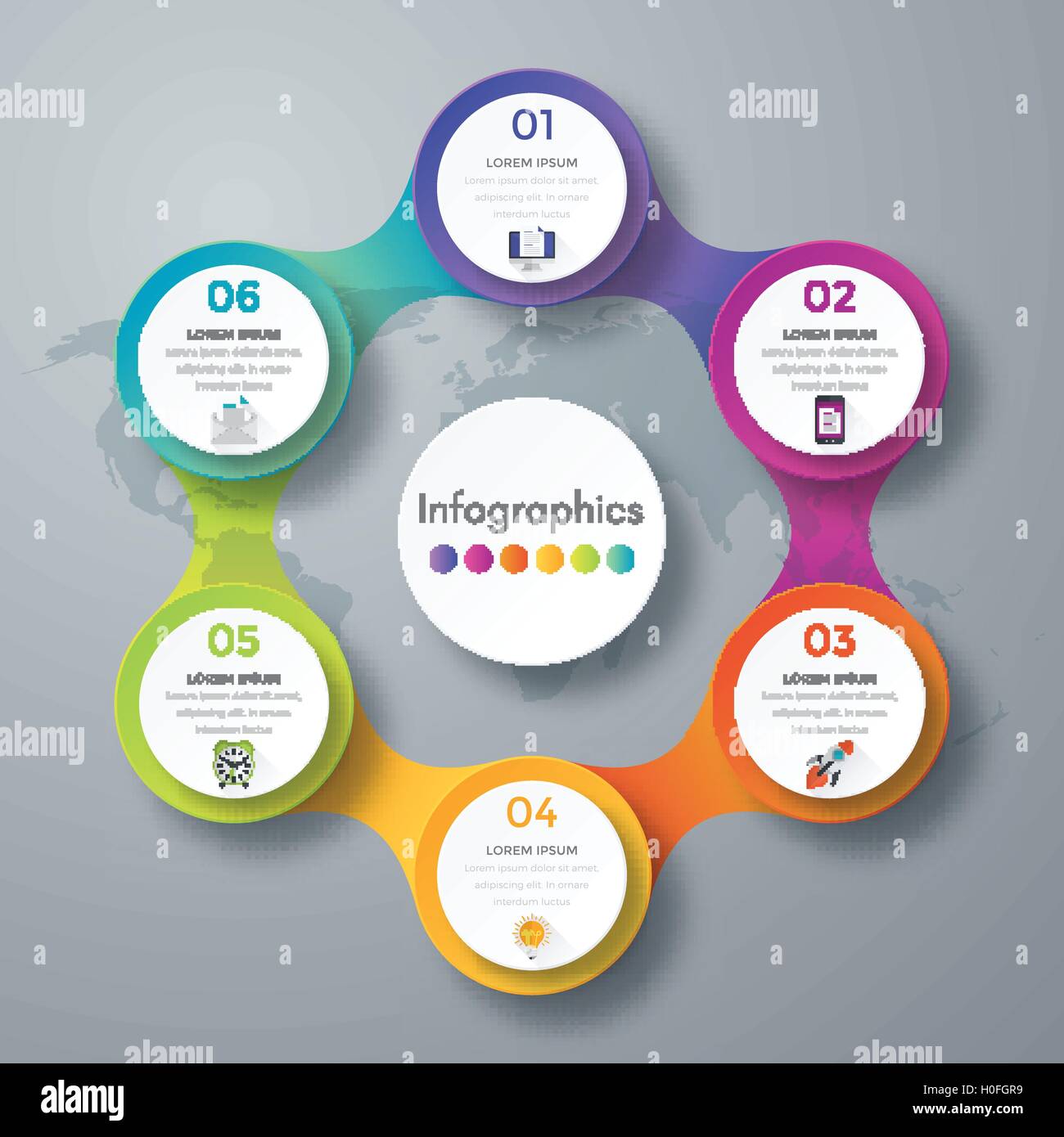 Infographic design with colored Stock Vector Image & Art - Alamy