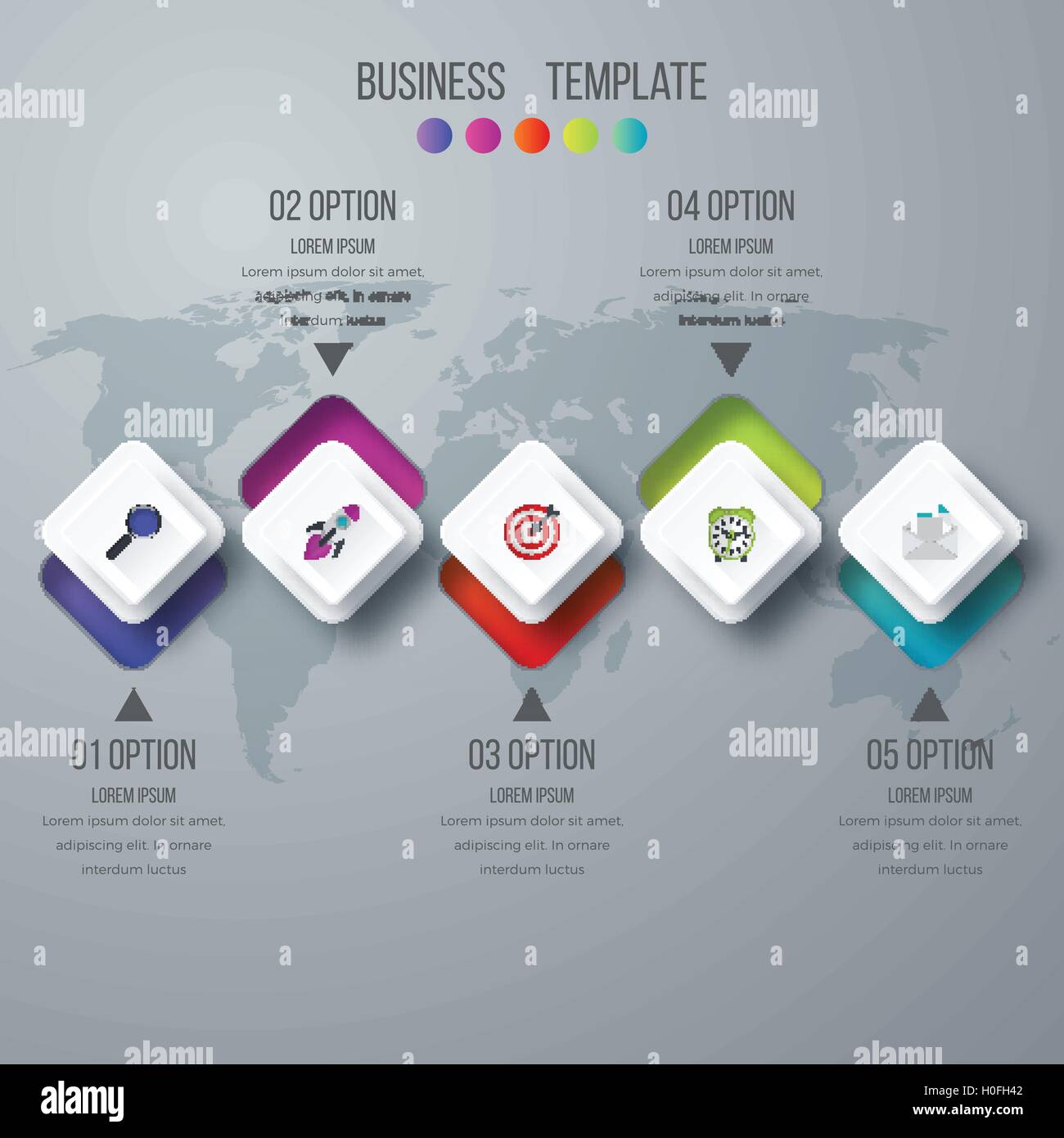 Vector illustration infographic five options Stock Vector Image & Art ...