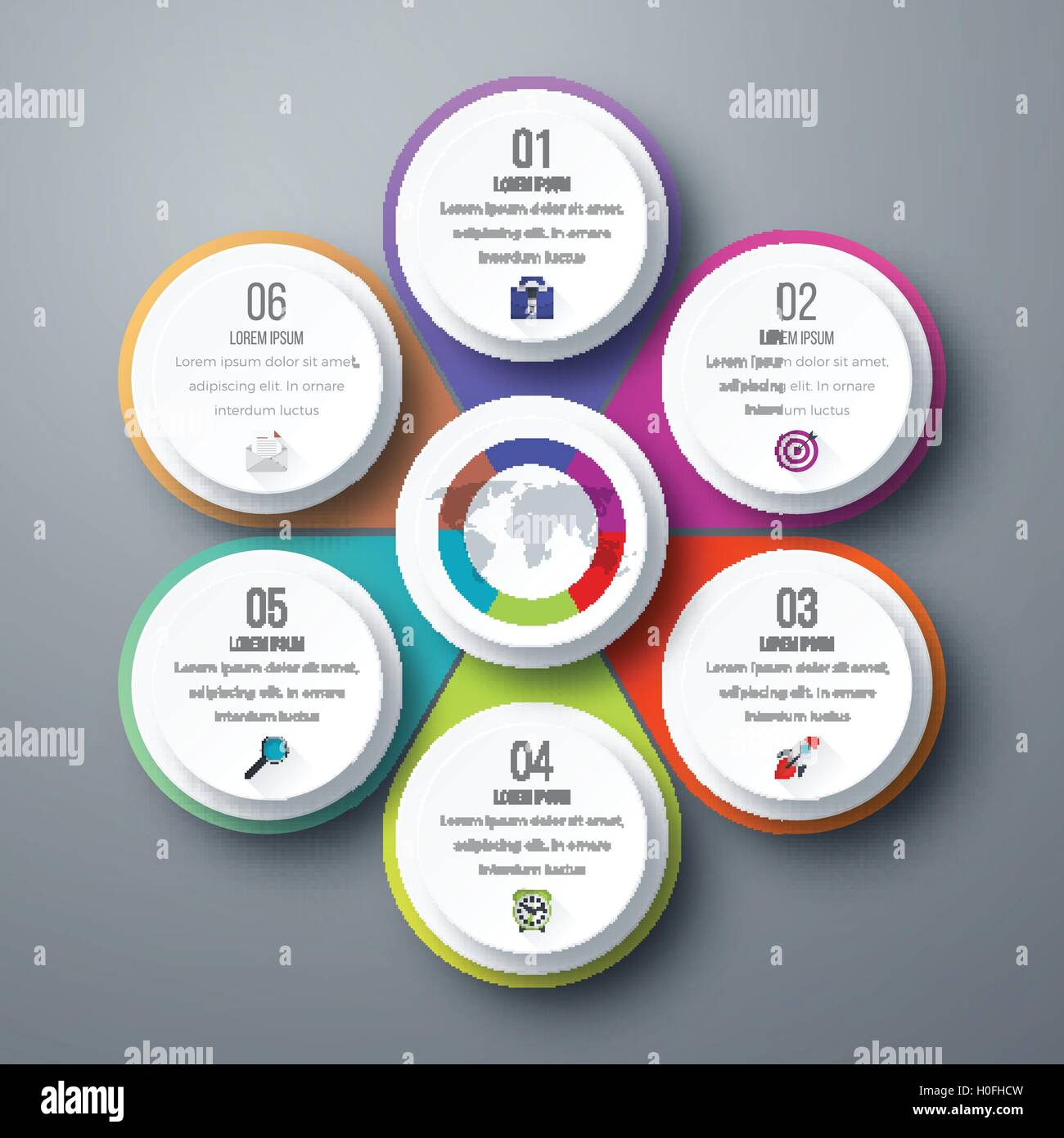 Infographic design with colored Stock Vector Image & Art - Alamy