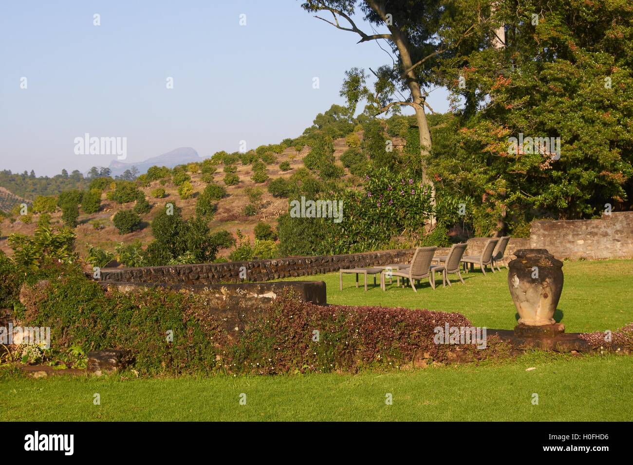 Garden with a View Stock Photo - Alamy