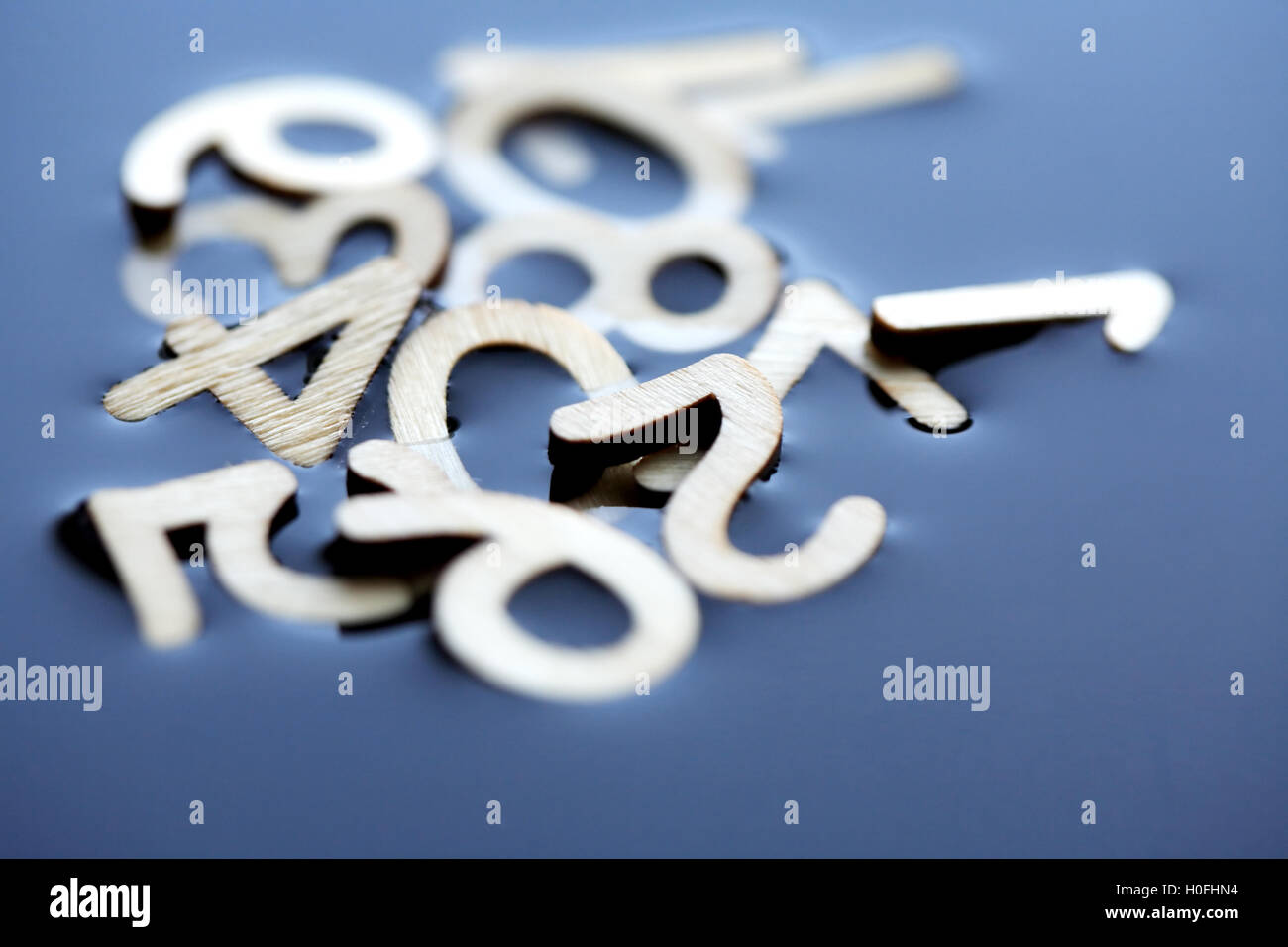 Numbers In Water Stock Photo - Alamy