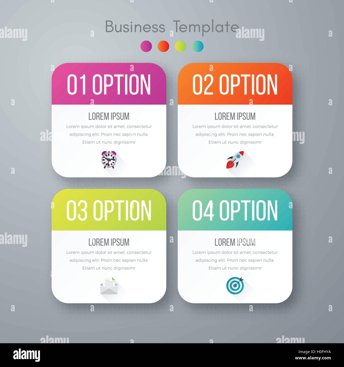 Vector illustration of four square infographics Stock Vector Image ...