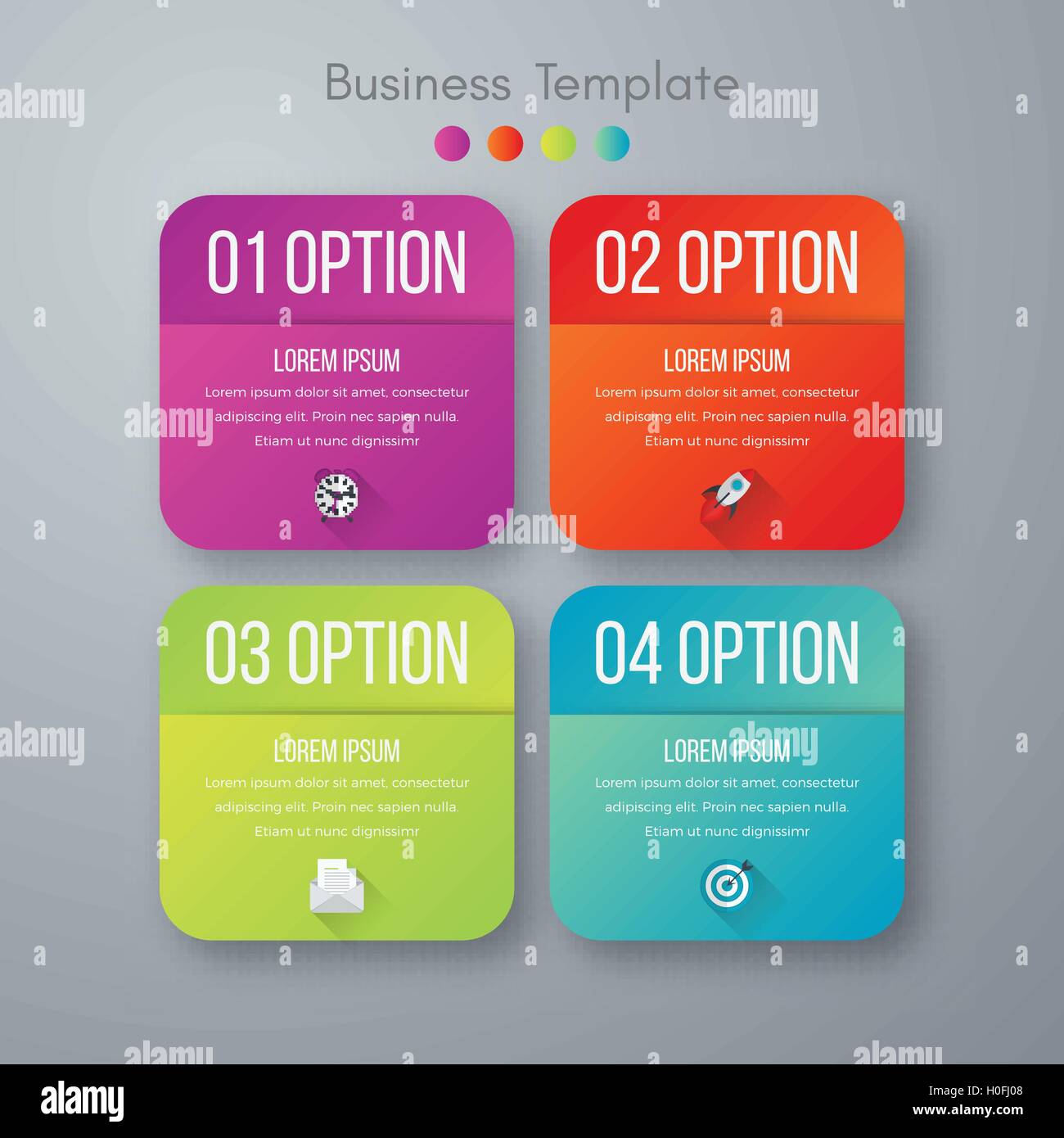 Vector illustration of four square infographics Stock Vector Image ...