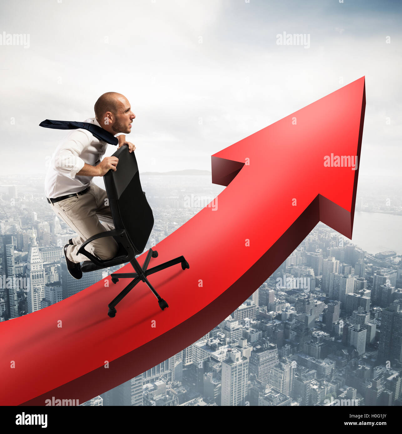 Go over to success Stock Photo - Alamy