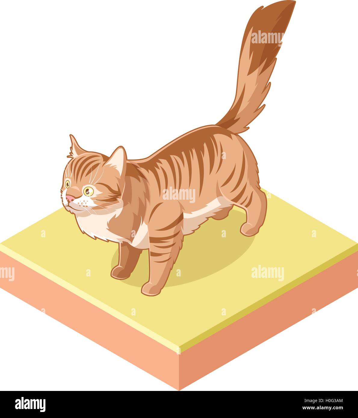Isometric standing cat icon Stock Vector Image & Art - Alamy