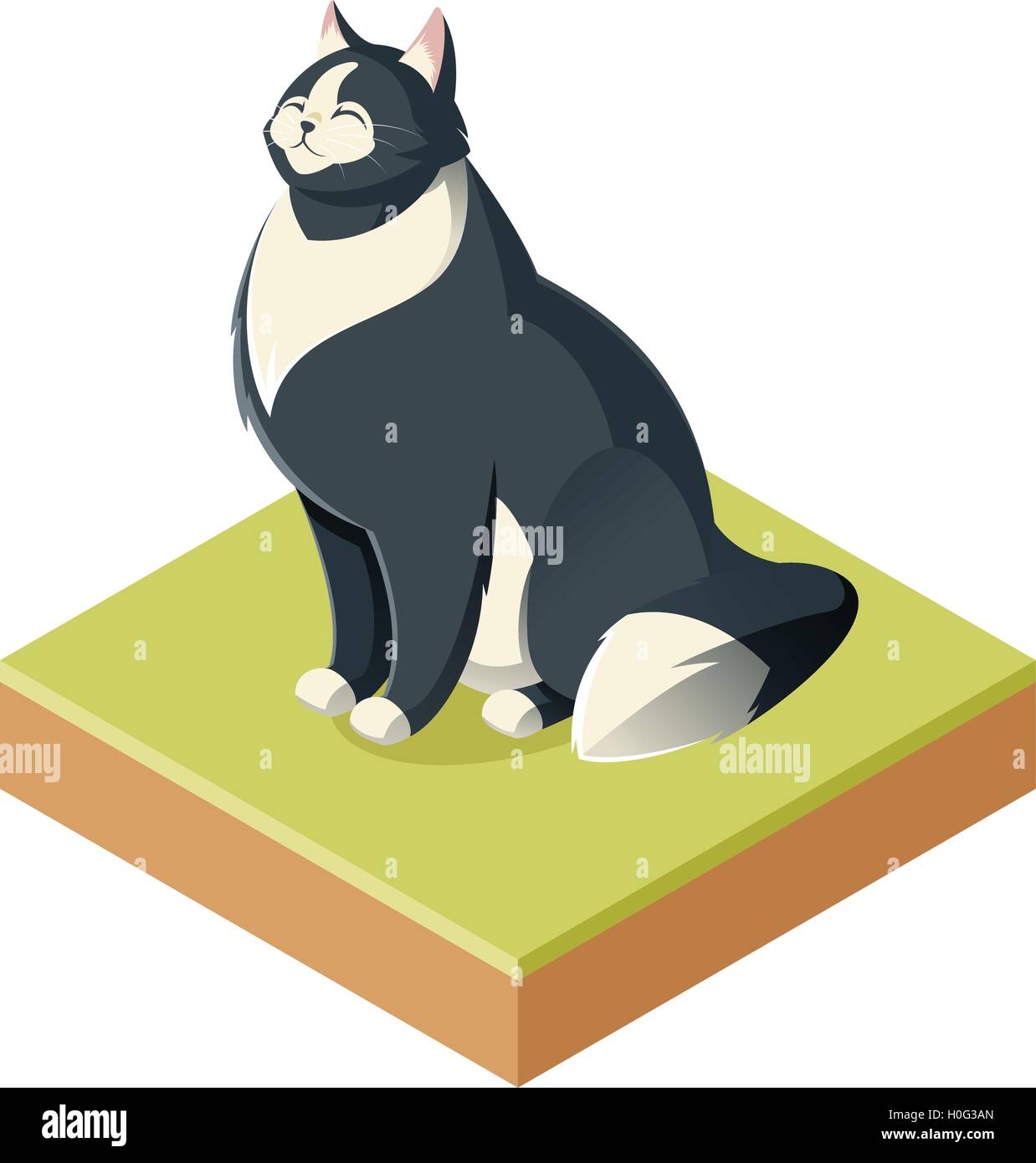 Isometric furry cat Stock Vector Image & Art - Alamy