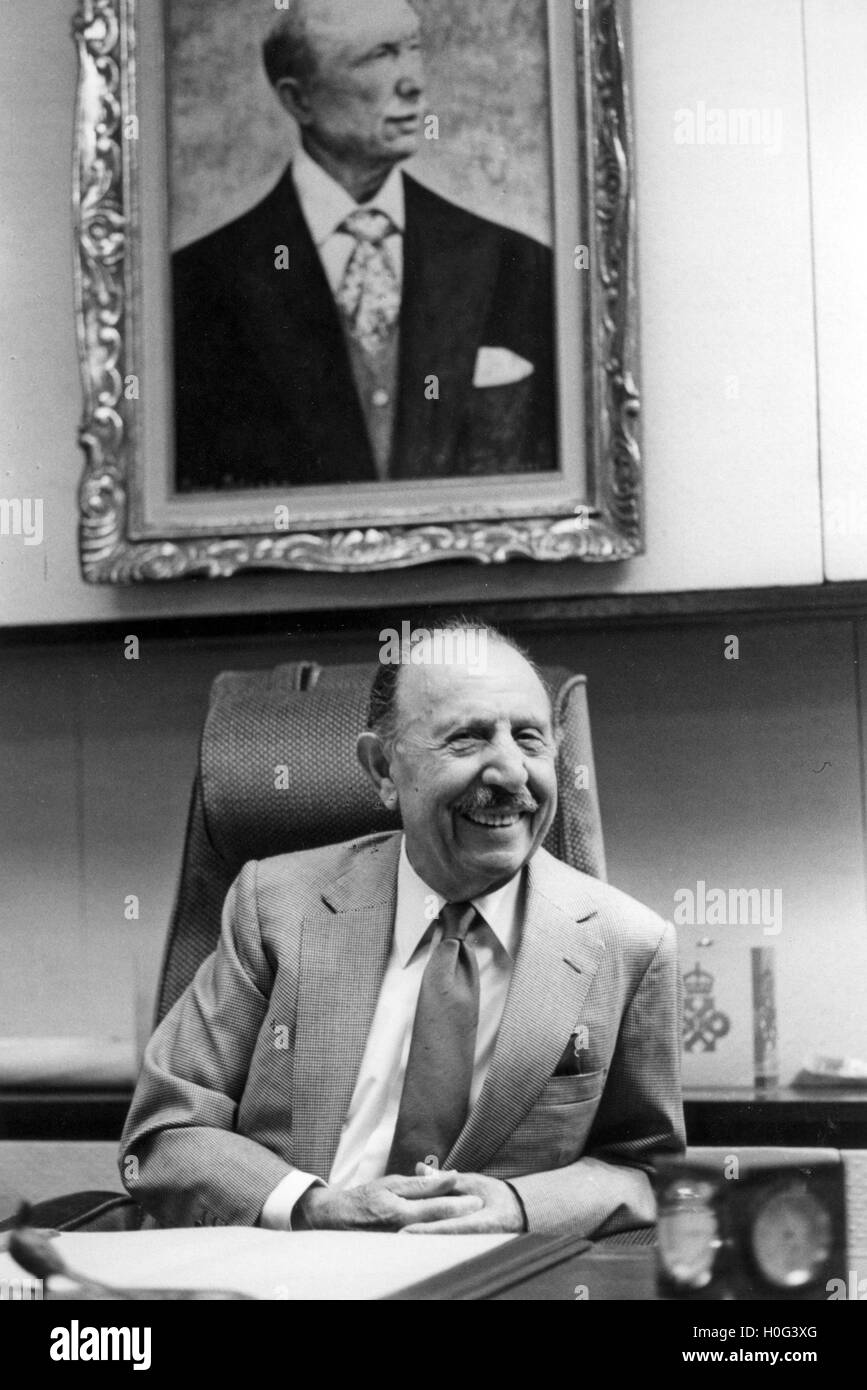 CHARLES FORTE (1908-2007) Scottish-Italian hotelier about 1970 Stock ...