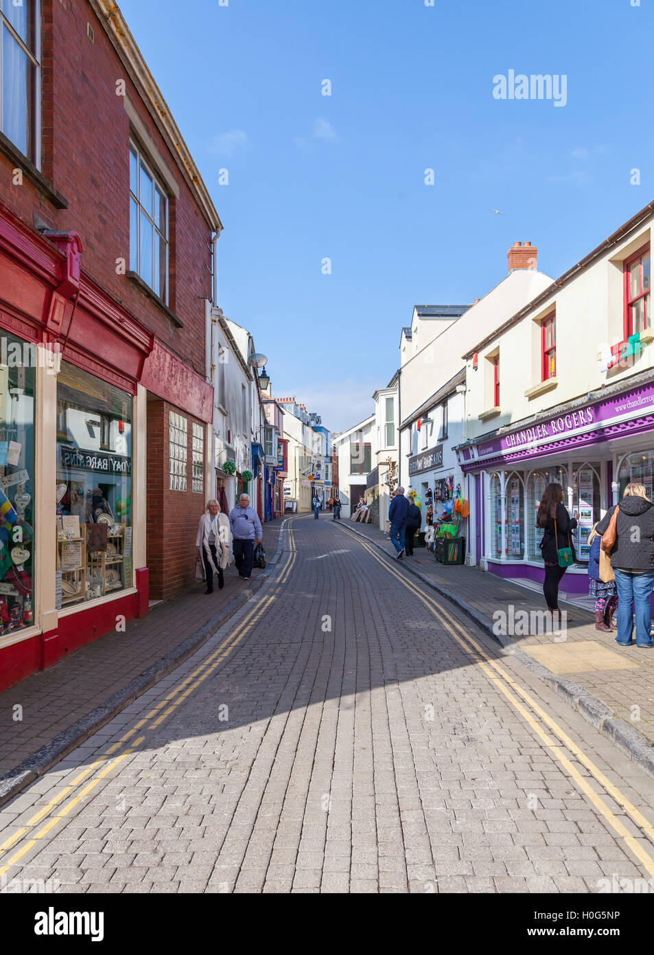 Tenby shopping street hi-res stock photography and images - Alamy
