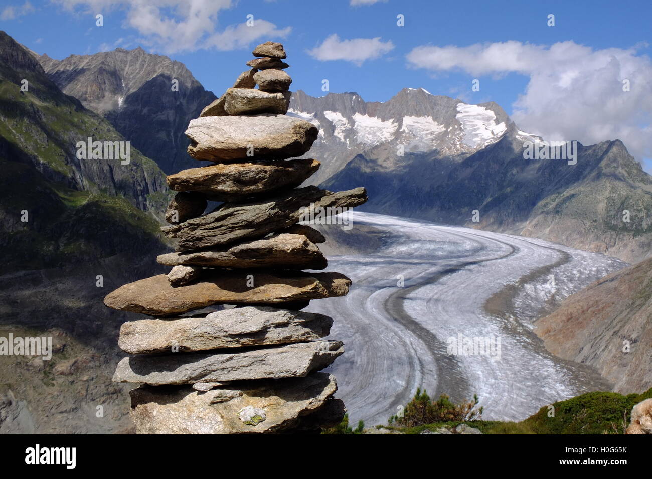 Aletschgletscher, Aletsch glaciar Stock Photo - Alamy