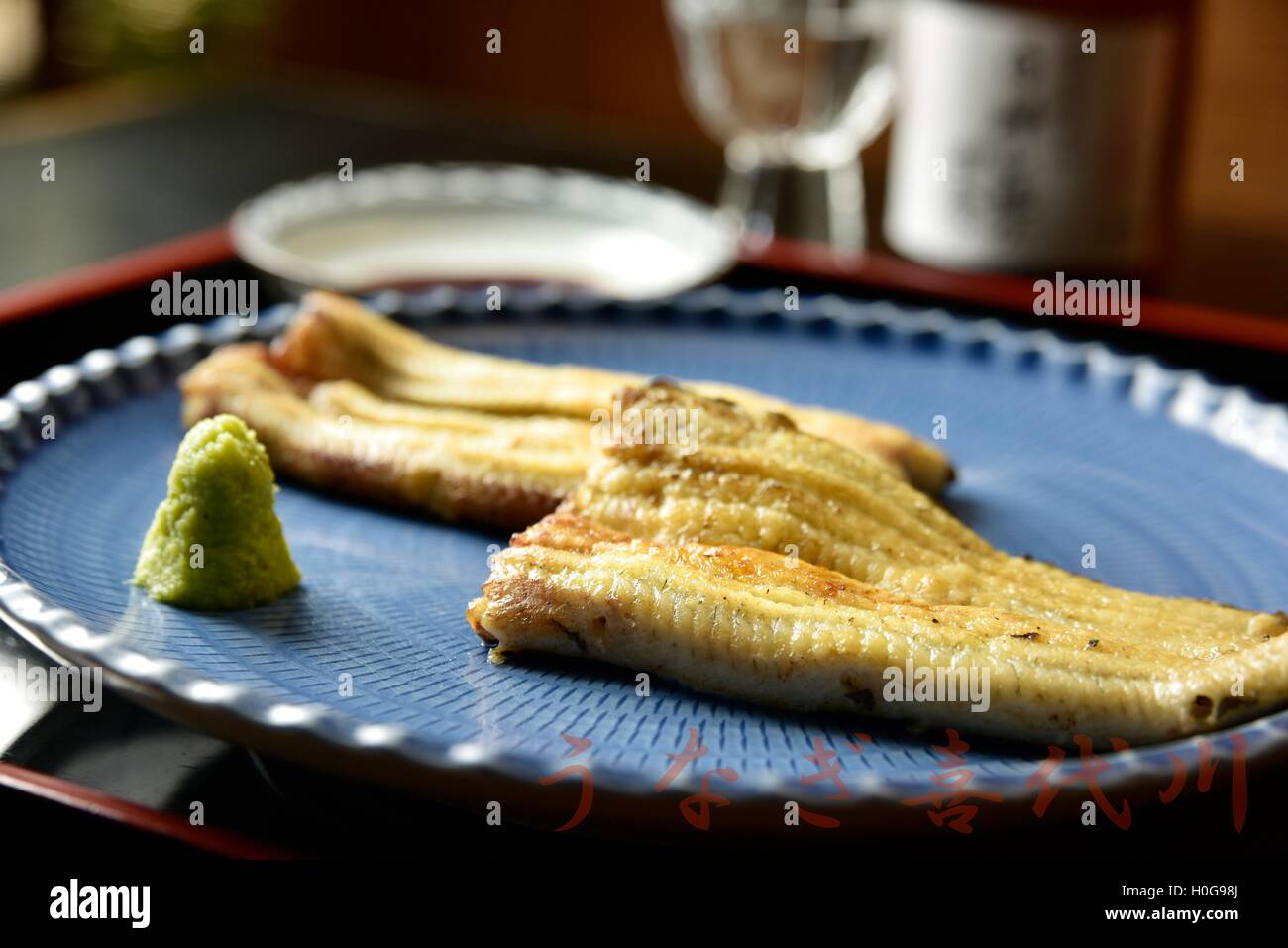 Bowl of small Shikata grilled and enjoy eel fillet in Japanese ...