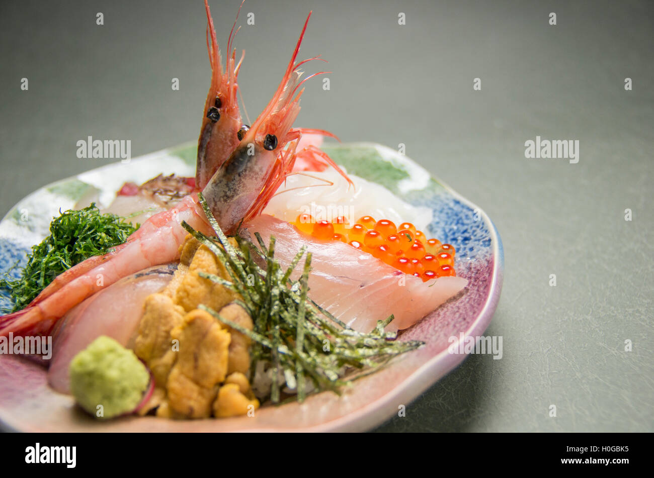 Locally produced pork Furong with grilled Gozen, shrimp, fish fillet ...