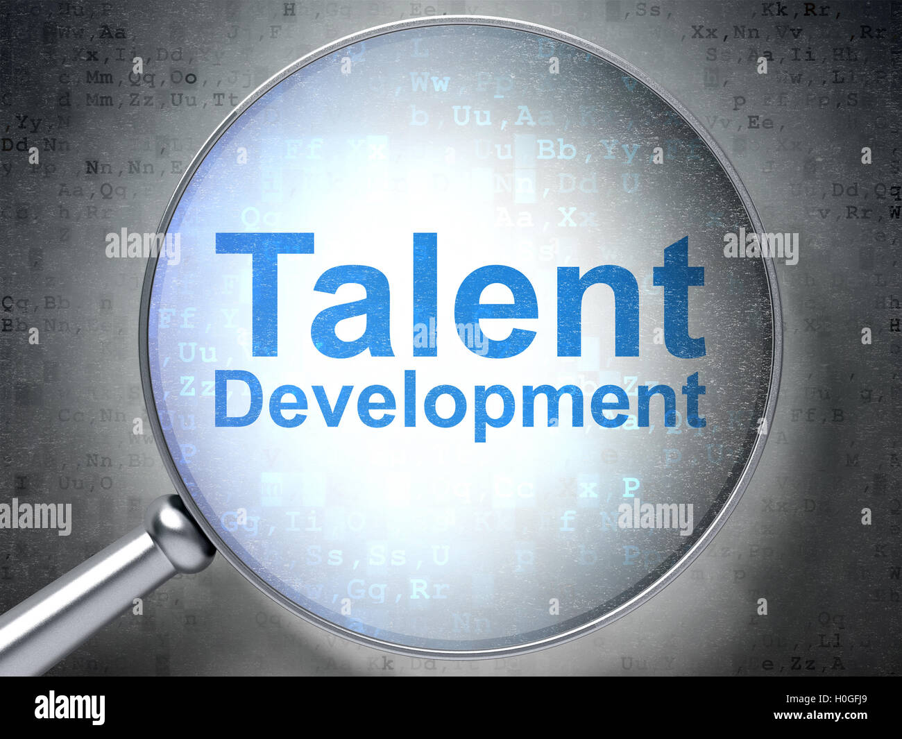 Education concept: Talent Development with optical glass Stock Photo ...