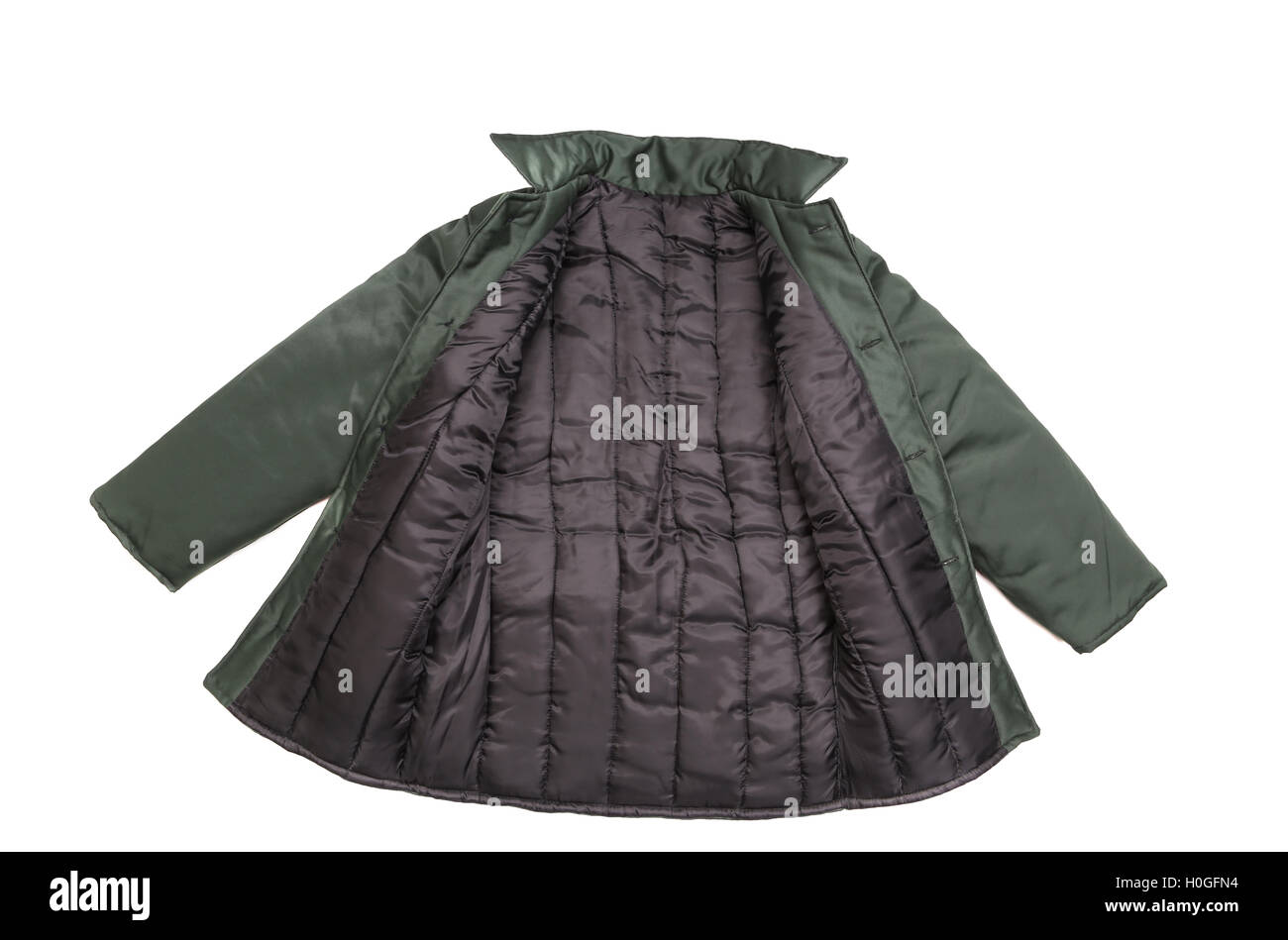 Green jacket front view Stock Photo - Alamy