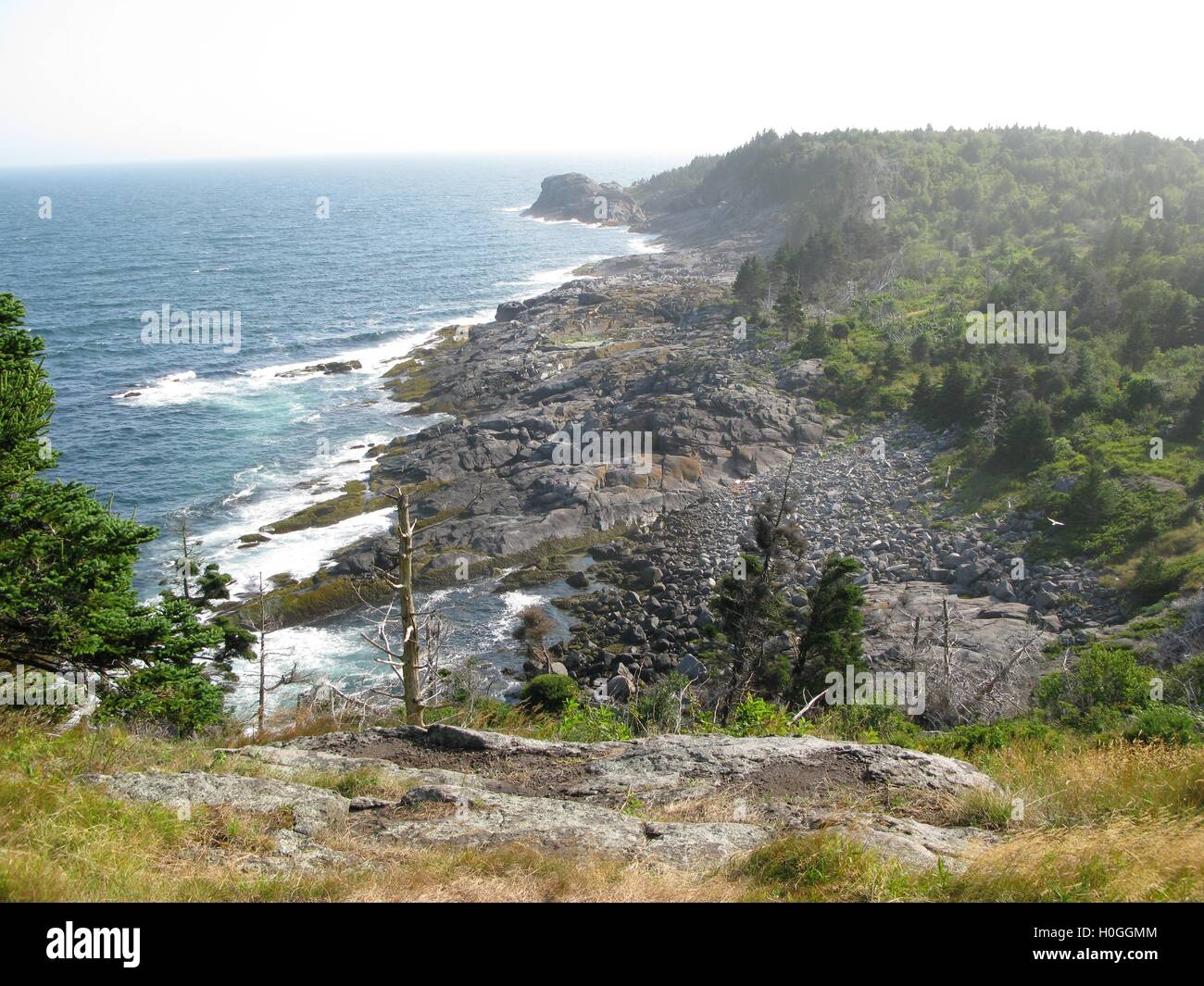 Monhegan Island coast Stock Photo - Alamy