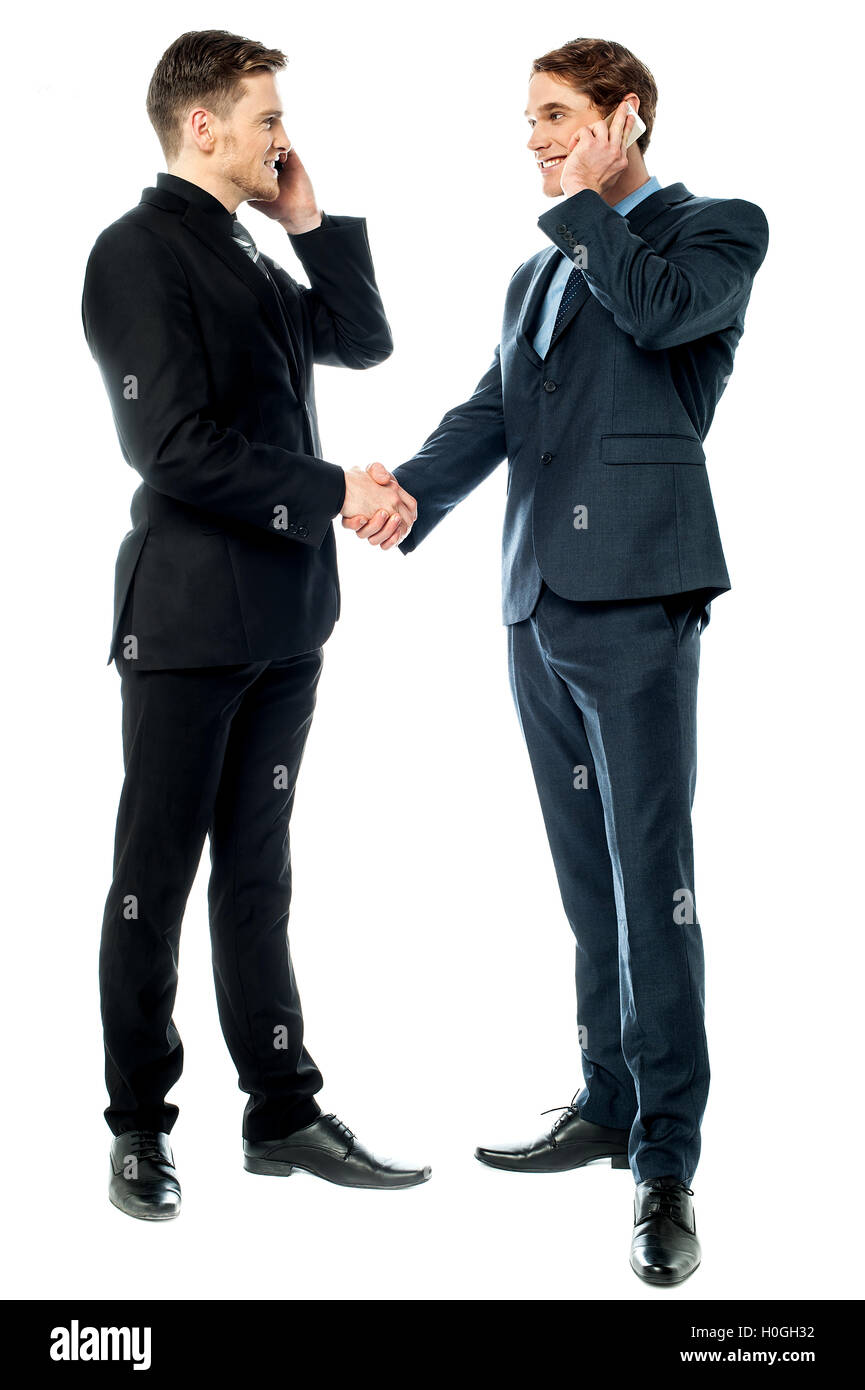 Smart young man talking Cut Out Stock Images & Pictures - Alamy
