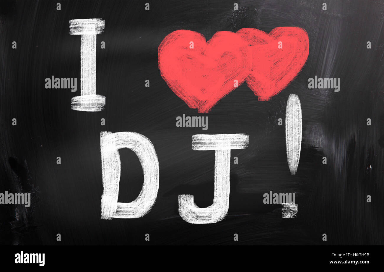 I Love DJ Concept Stock Photo - Alamy