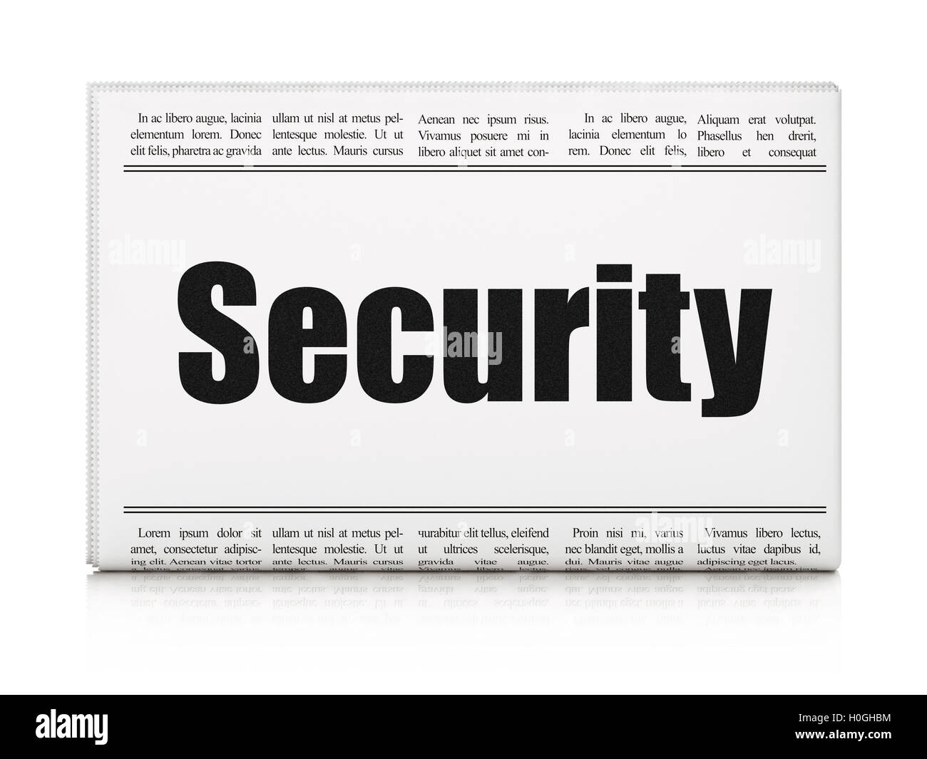 Security concept: newspaper headline Security Stock Photo - Alamy