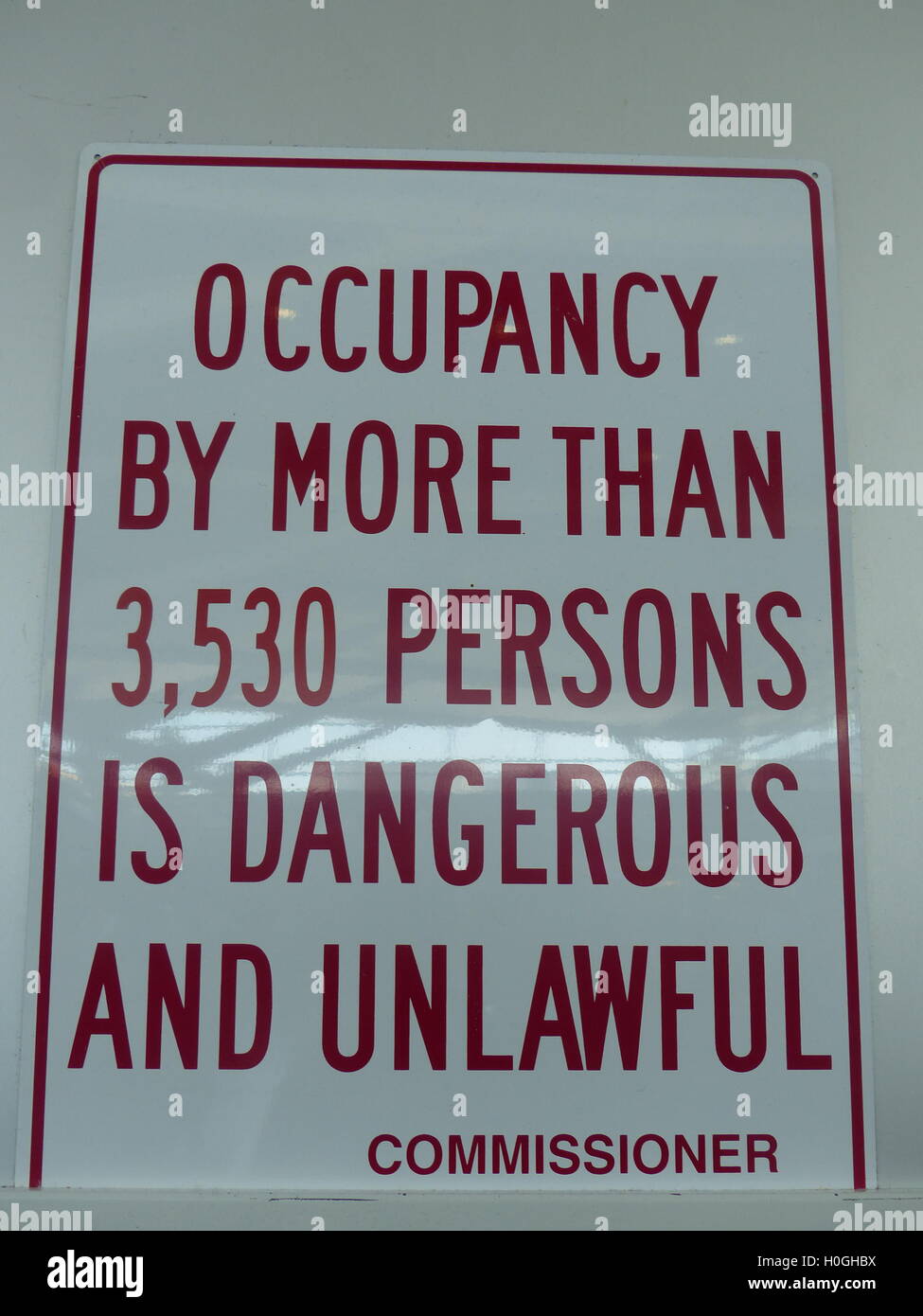 Sign, limited occupancy Stock Photo - Alamy