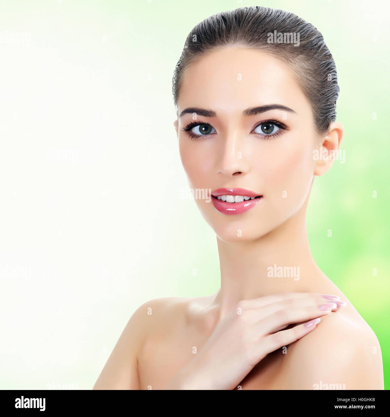 Beautiful girl with clean fresh skin Stock Photo - Alamy