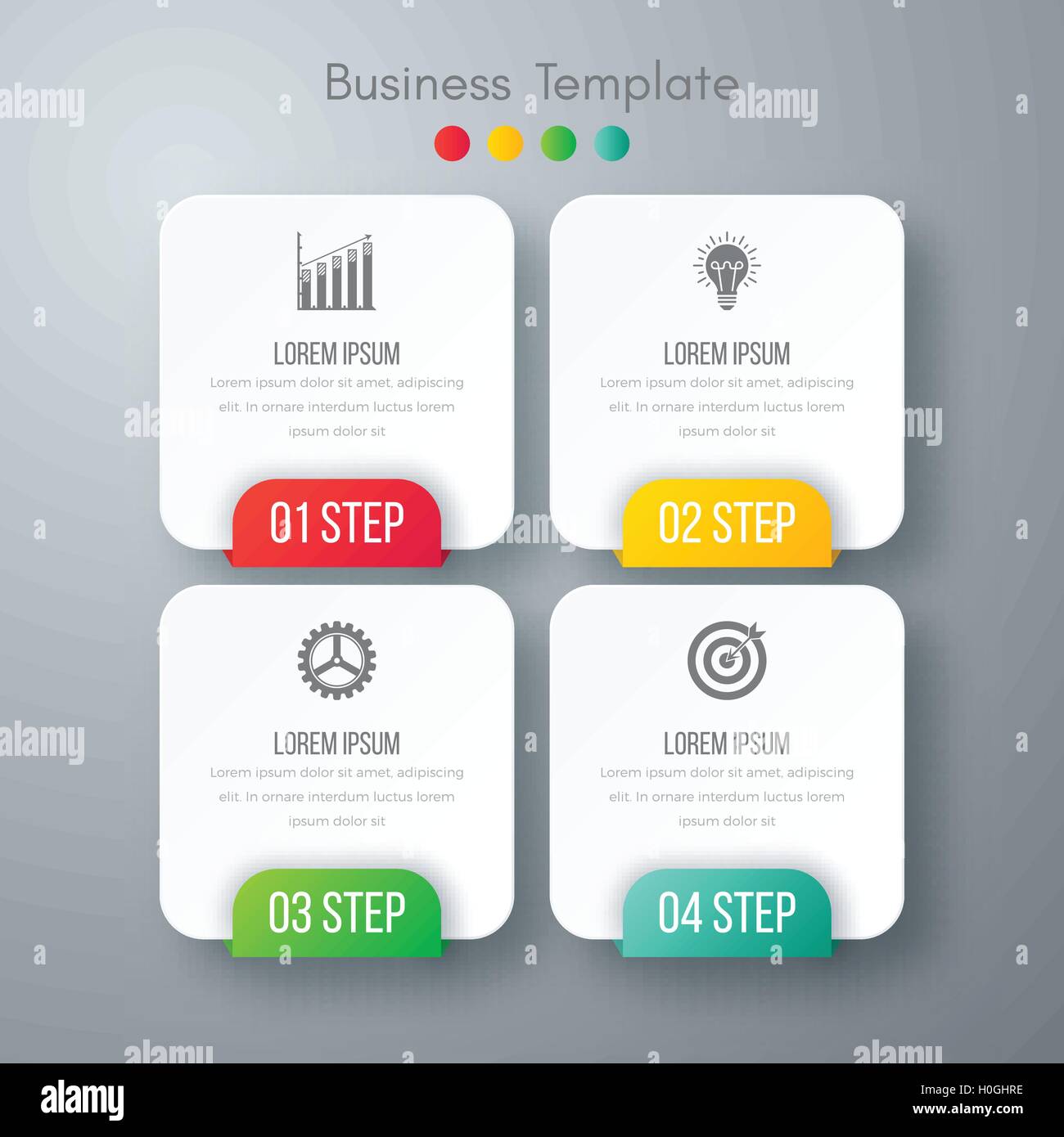 Vector illustration of four square infographics Stock Vector Image ...