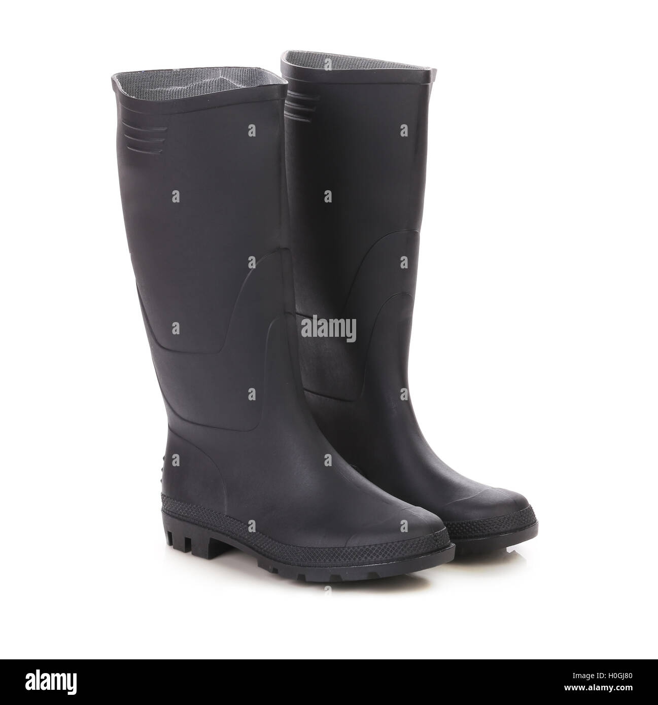 Pair high rubber boots Stock Photo - Alamy