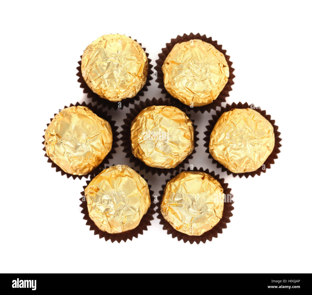 Bunch of round chocolate bonbons Stock Photo - Alamy