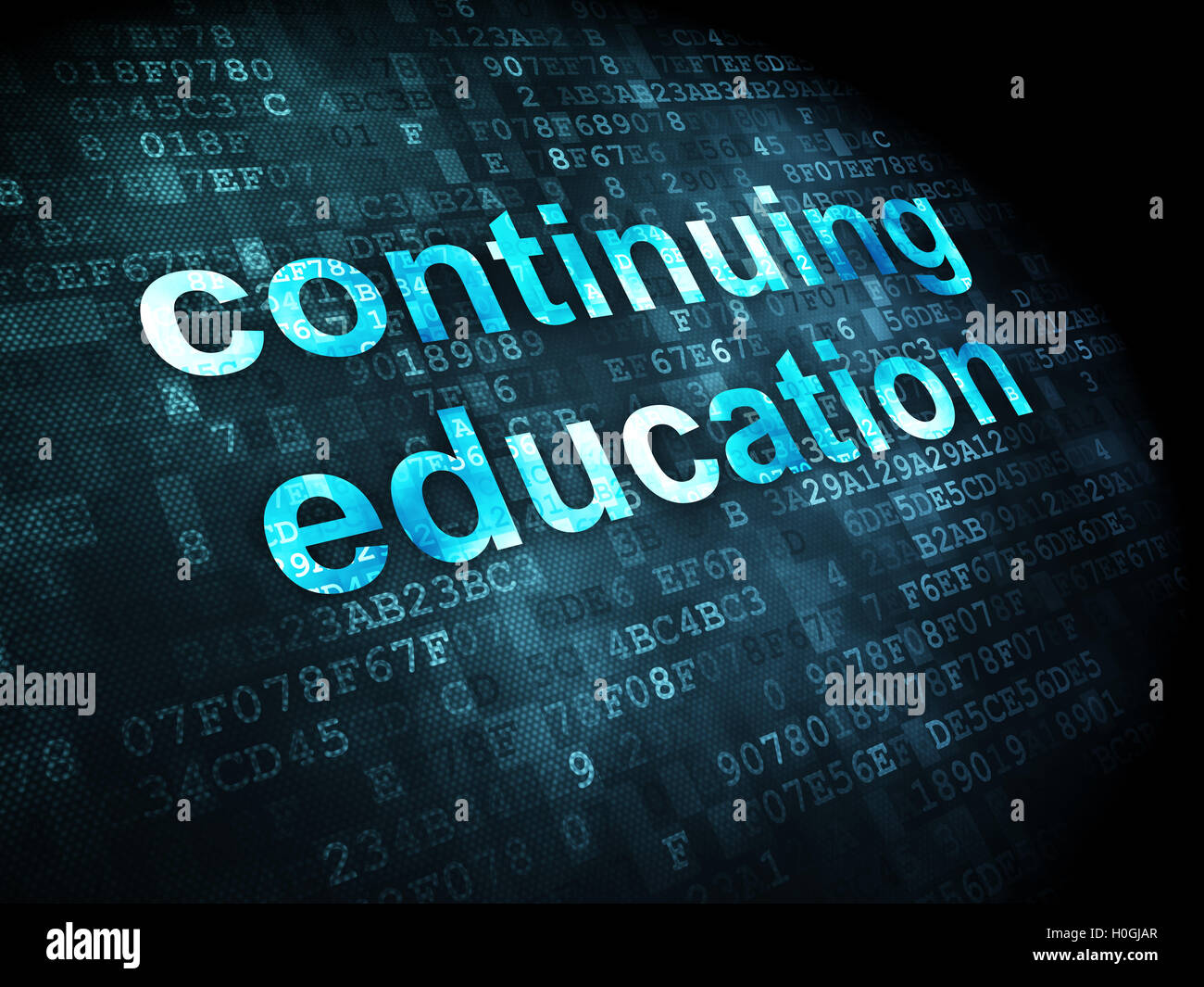 Education concept: Continuing Education on digital background Stock ...