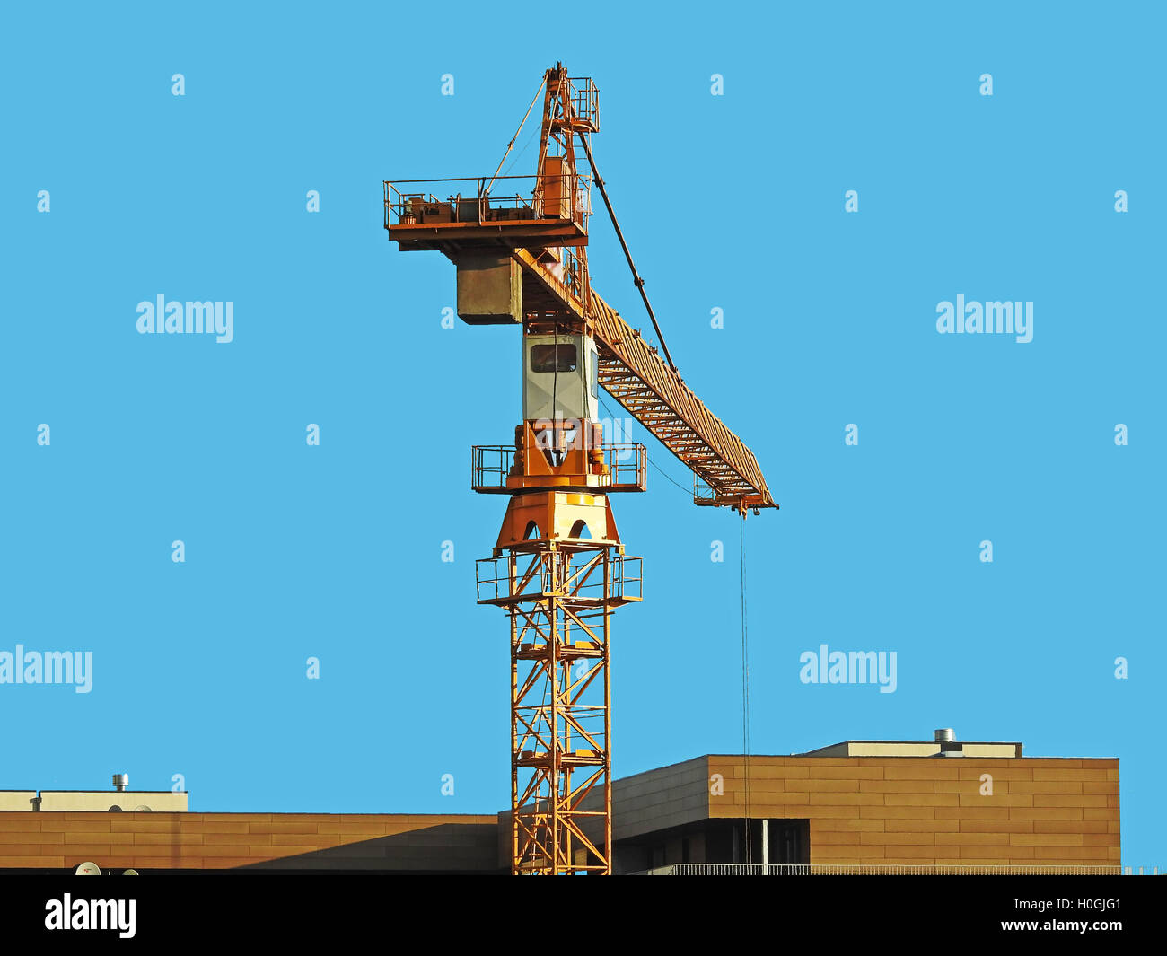 Big Yellow Crane Tower Stock Photo - Alamy