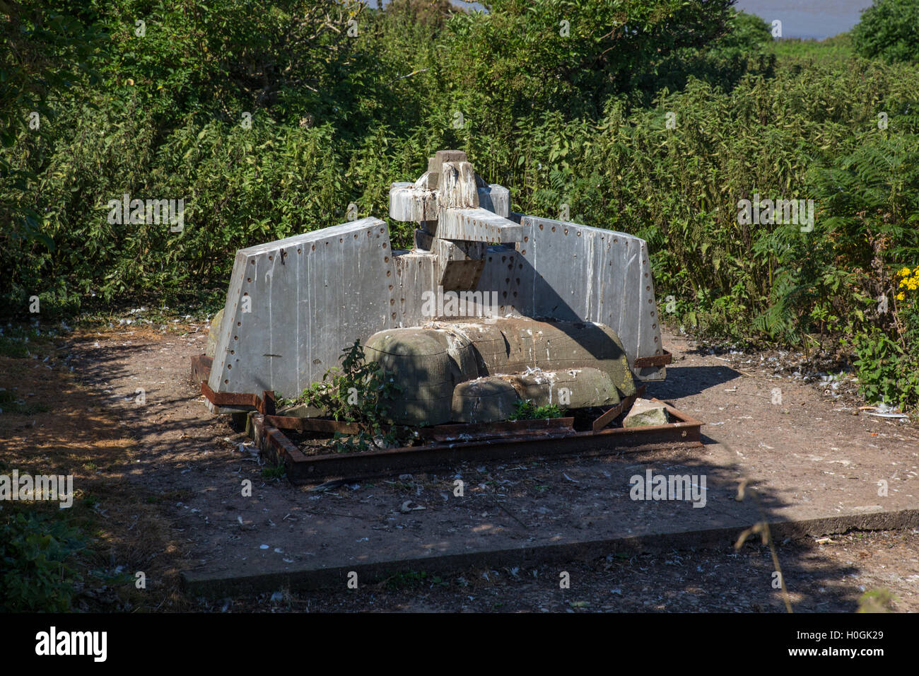 Marconi monument on Fat Holm island Stock Photo - Alamy