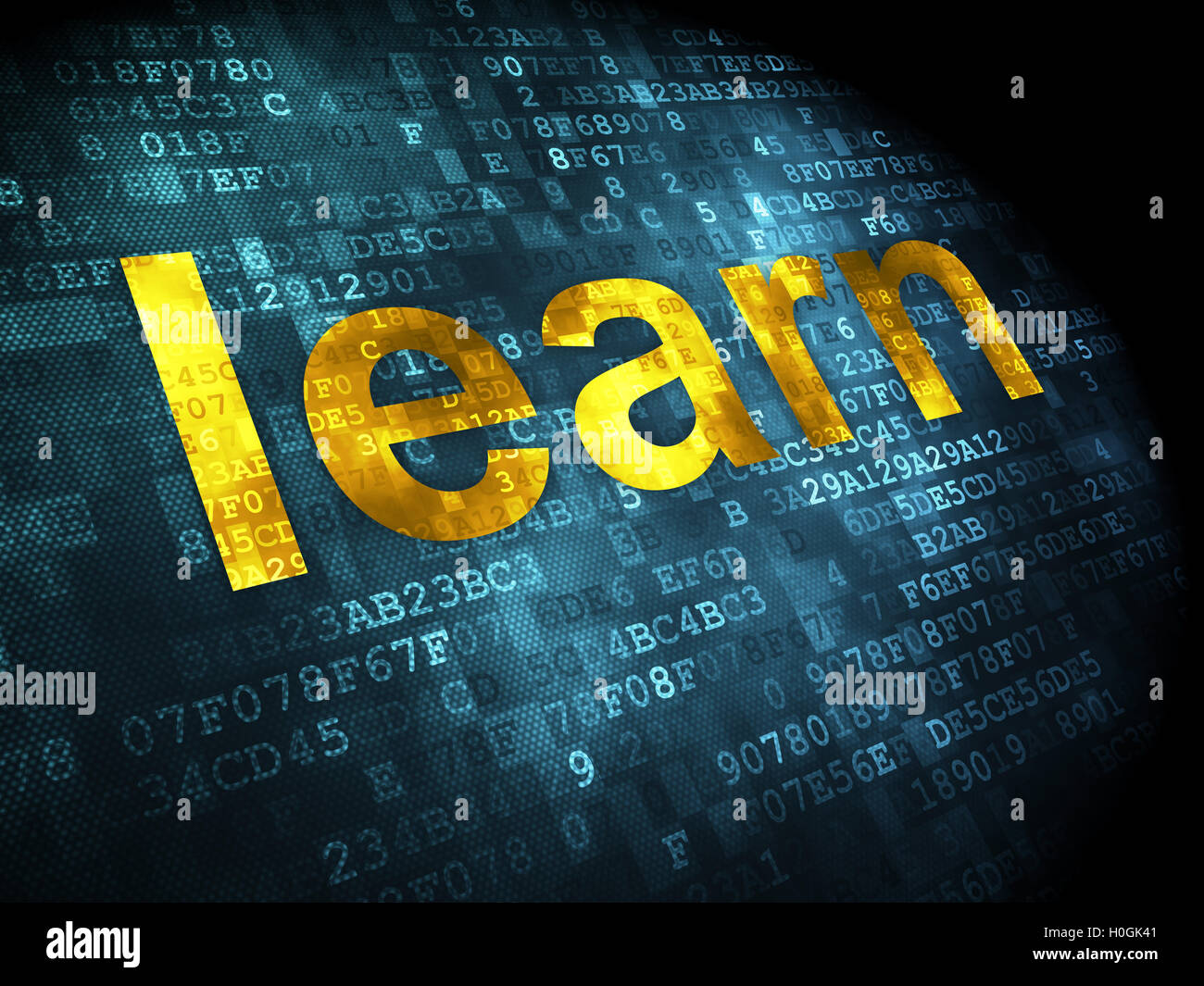 Education concept: Learn on digital background Stock Photo - Alamy