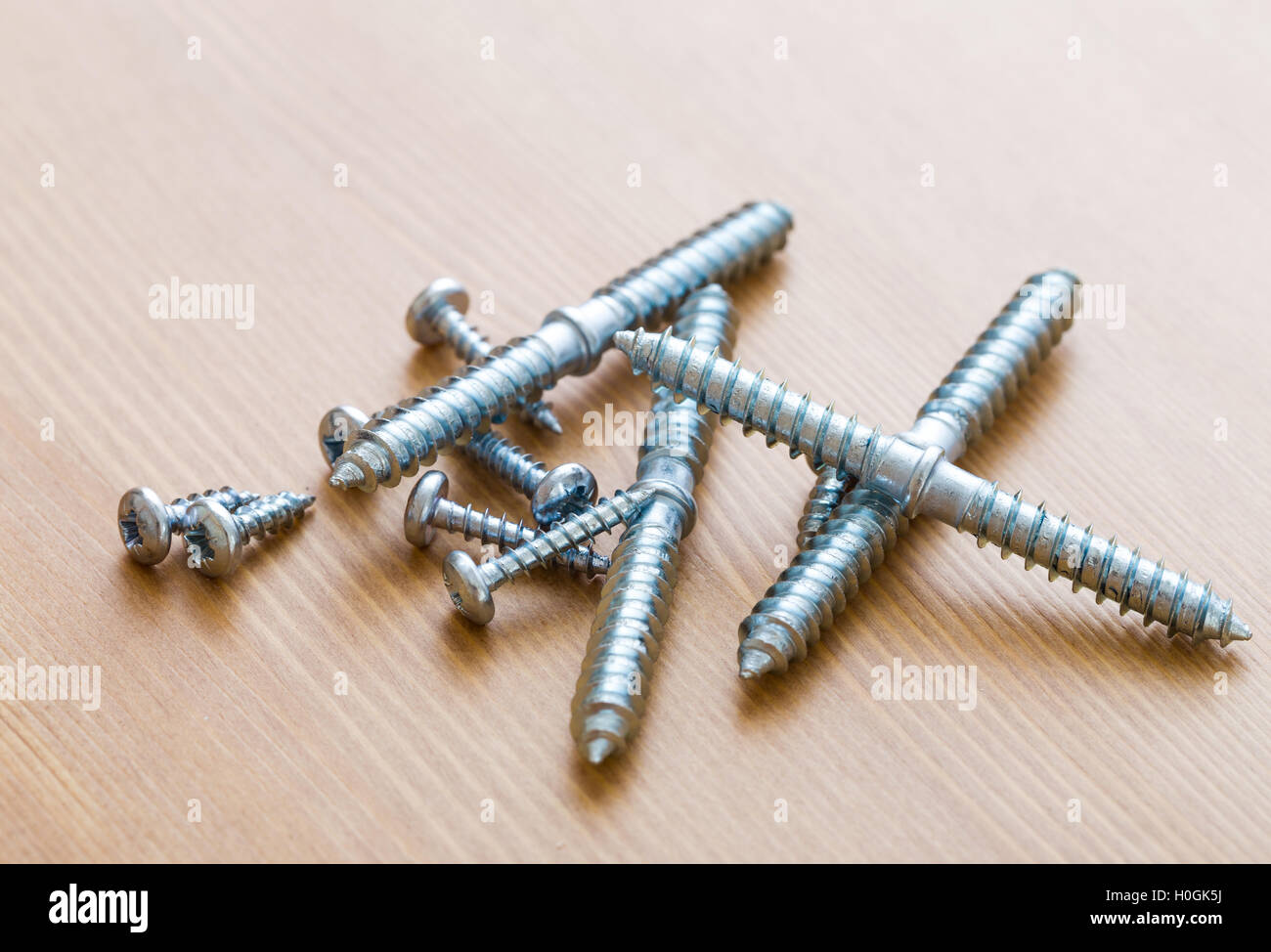 Silver wood screw hi-res stock photography and images - Alamy